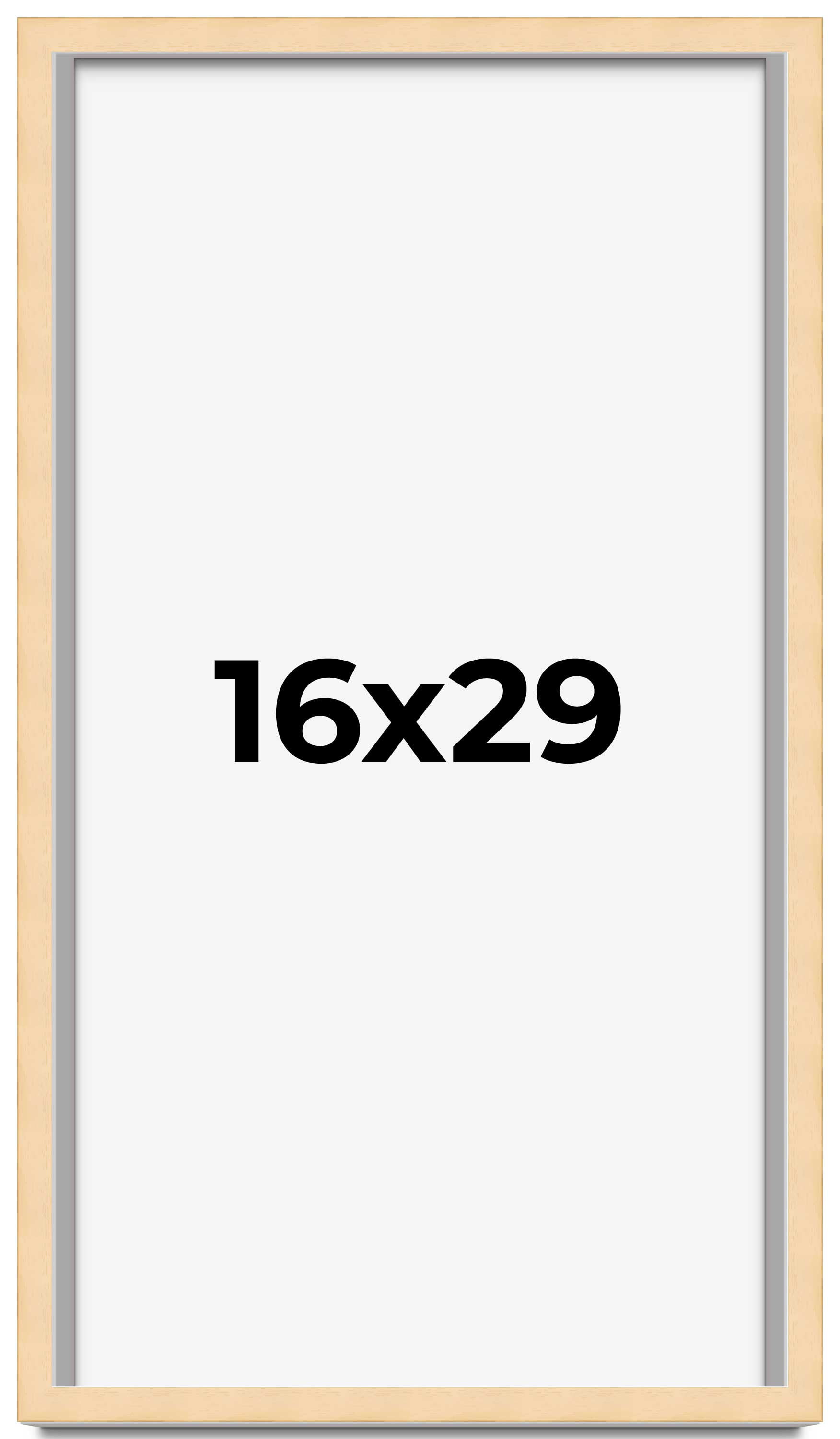16x29 Shadow Box Frame Brown | 0.875 Inches Deep Real Wood Contemporary ...