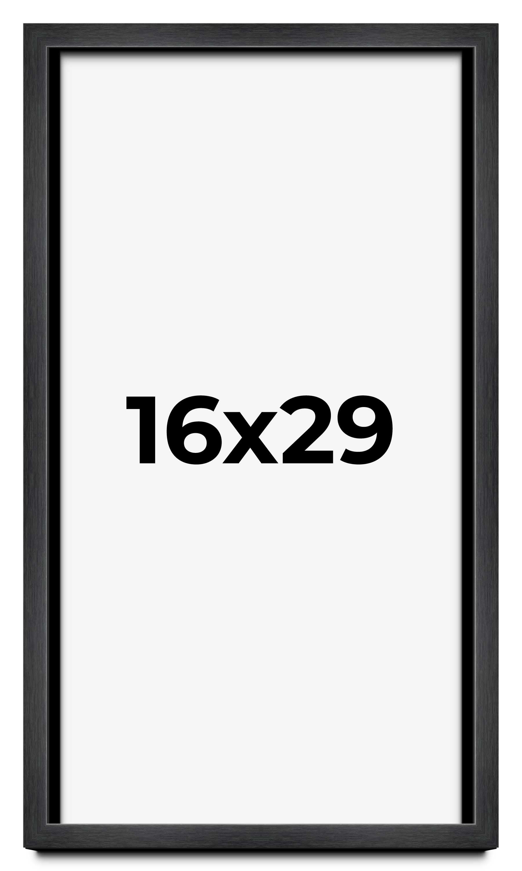 16x29 Shadow Box Frame Grey Charcoal Black | 0.875 Inches Deep | Solid ...