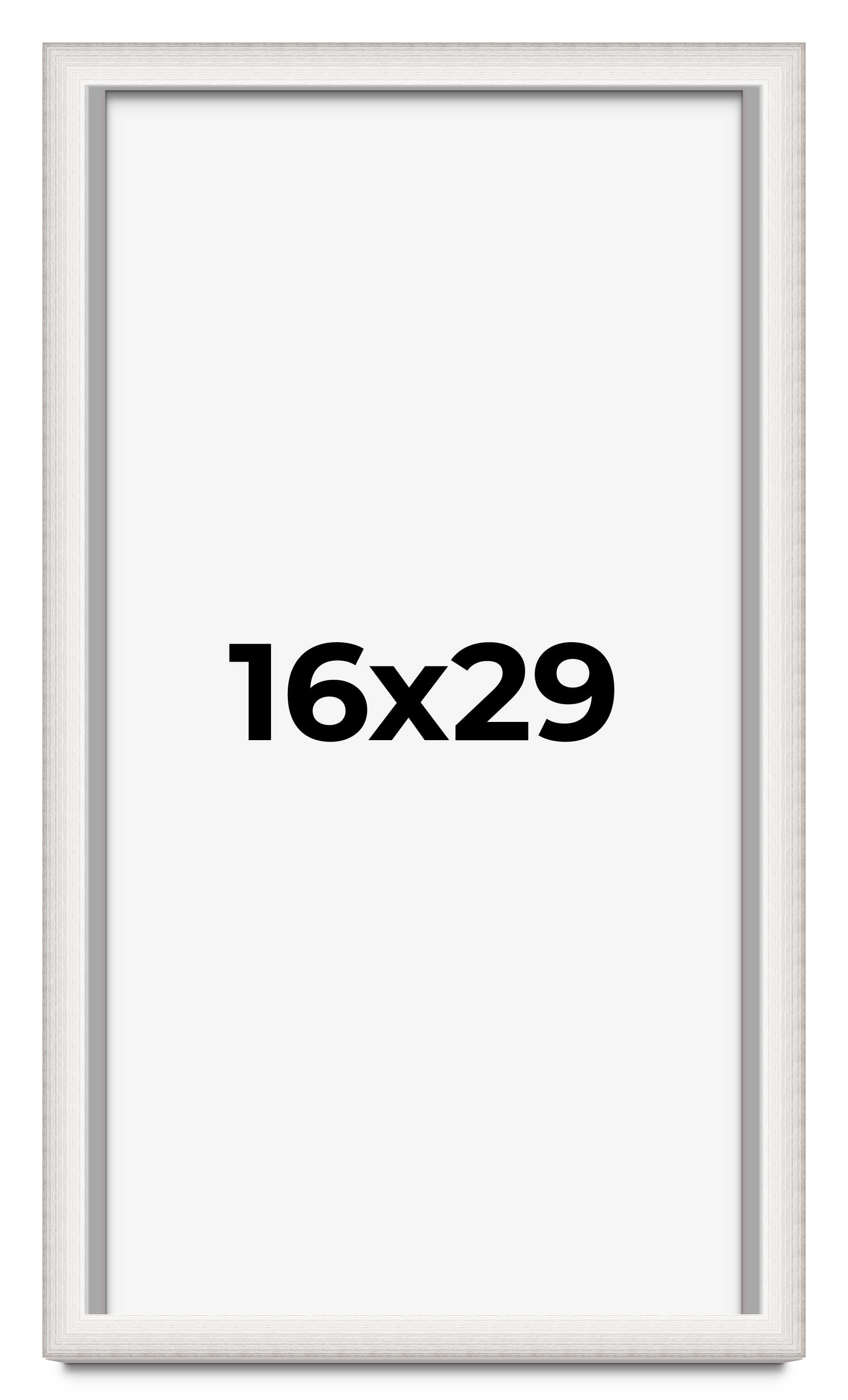 16x29 Shadow Box Silver Brushed Striped Display Frame | 1.625 Inches ...