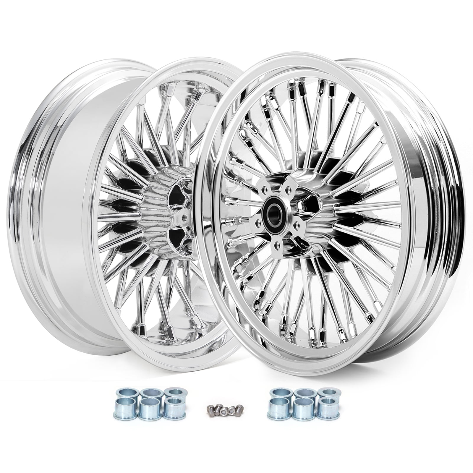 16x3.5 16x5.5 Fat Spoke Wheels Rims Set for Harley Dyna Fat Bob FXDF ...