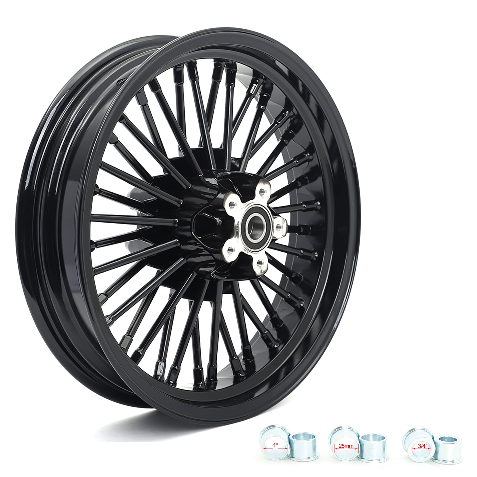 16x3.5 Fat Spoke Rear Wheel Rim for Harley Softail Heritage Fatboy ...