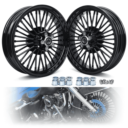 Fat Spoke Rear Wheel 18x3.5 for Harley Heritage Softail Classic FLSTC ...