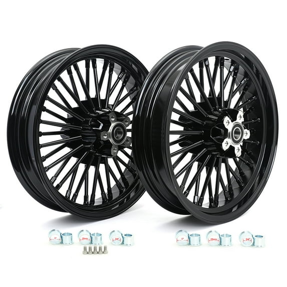16x3.5 Fat Spoke Wheels Rims for Harley Softail Heritage Fatboy Deluxe ...