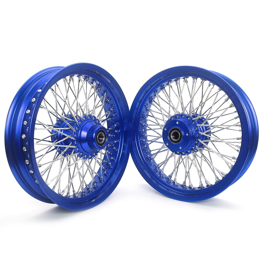16x3.5 Spoked Wheels Rims Hubs Sppkes for Harley Dyna Wide Glide Fat ...