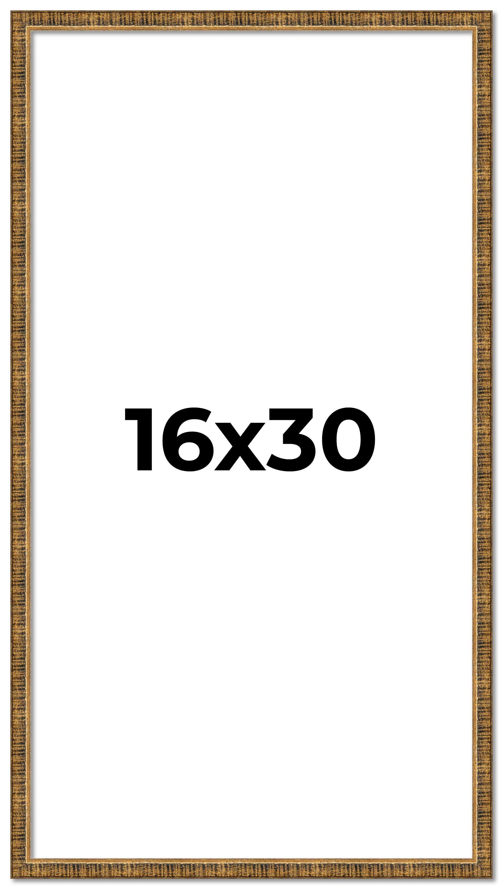 16x30 Frame Gold Picture Frame - Complete Modern Photo Frame Includes ...
