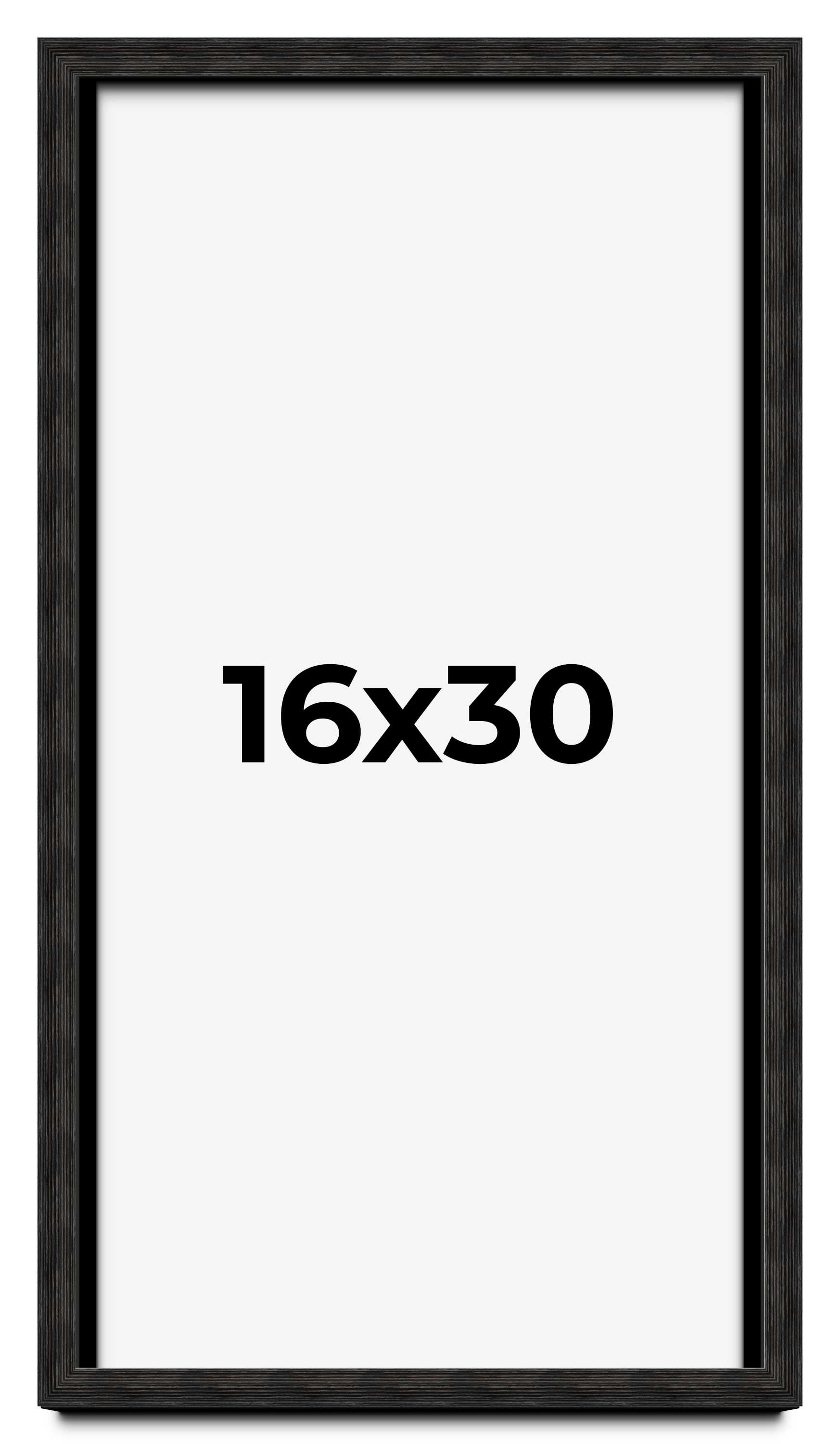 16x30 Shadow Box Black Rustic Barnwood Display Frame | 1.125 Inch Deep ...