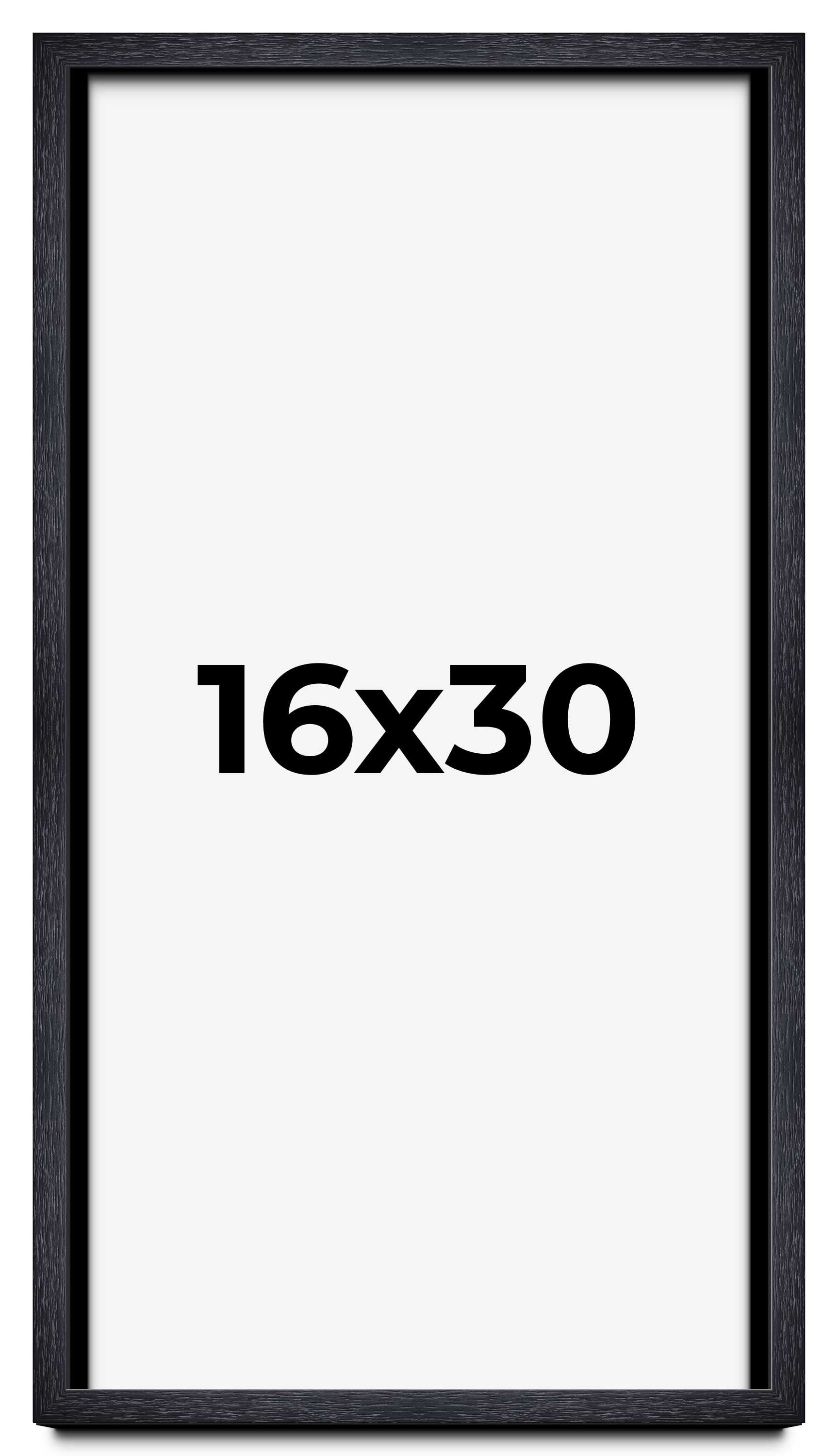 16x30 Shadow Box Frame Black | 1 Inches Deep Real Wood Farmhouse ...