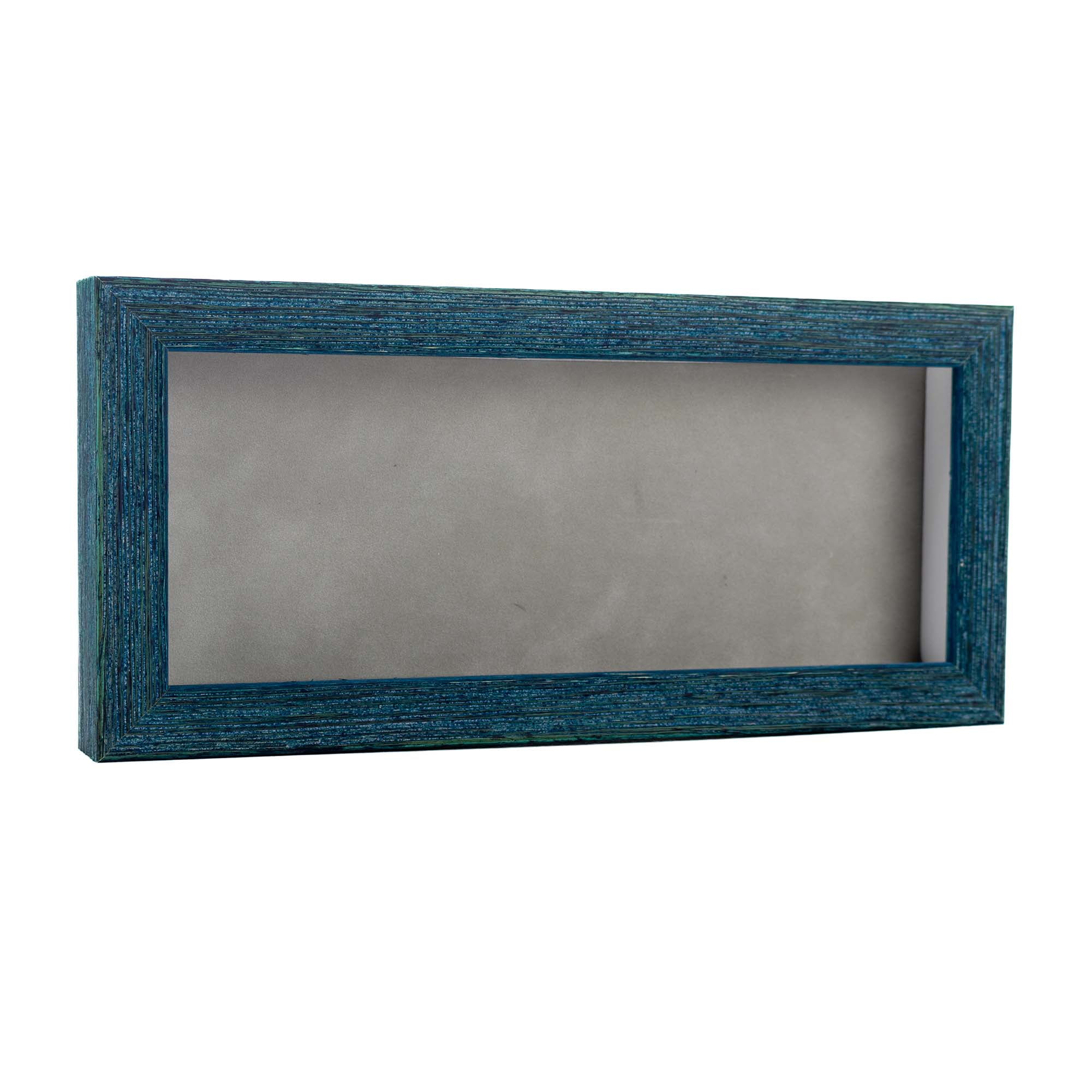 16x30 Shadow Box Frame Blue Wood | With a 1" Usable Display Depth ...