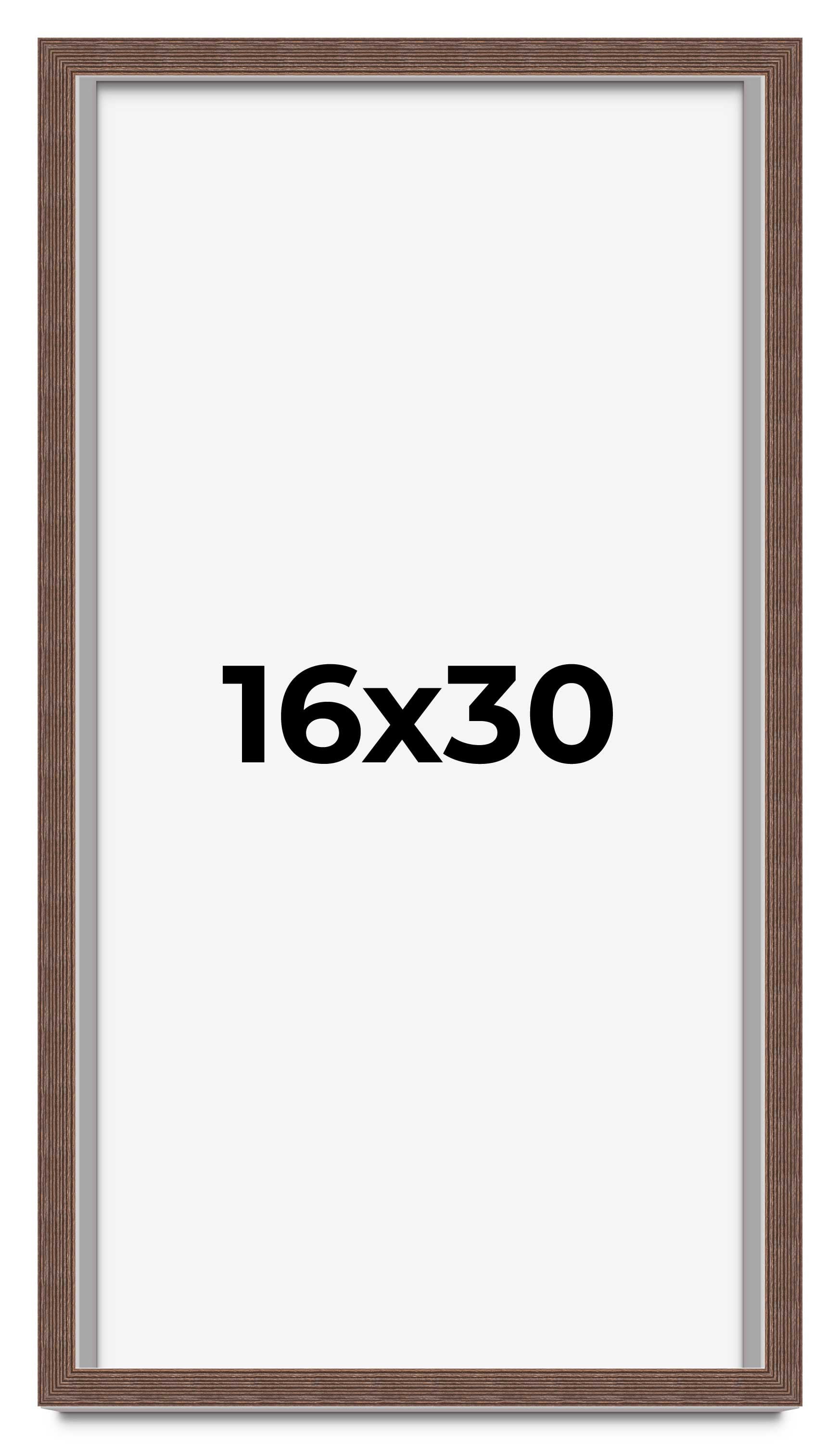 16x30 Shadow Box Frame Brown | 1.125 inches Deep Real Wood Rustic ...