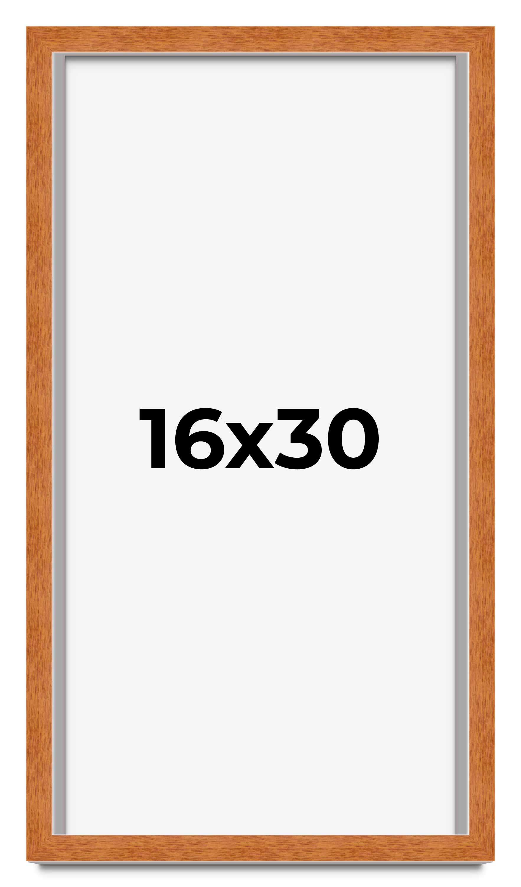 16x30 Shadow Box Frame Light Brown Real Wood with a White Acid-Free ...