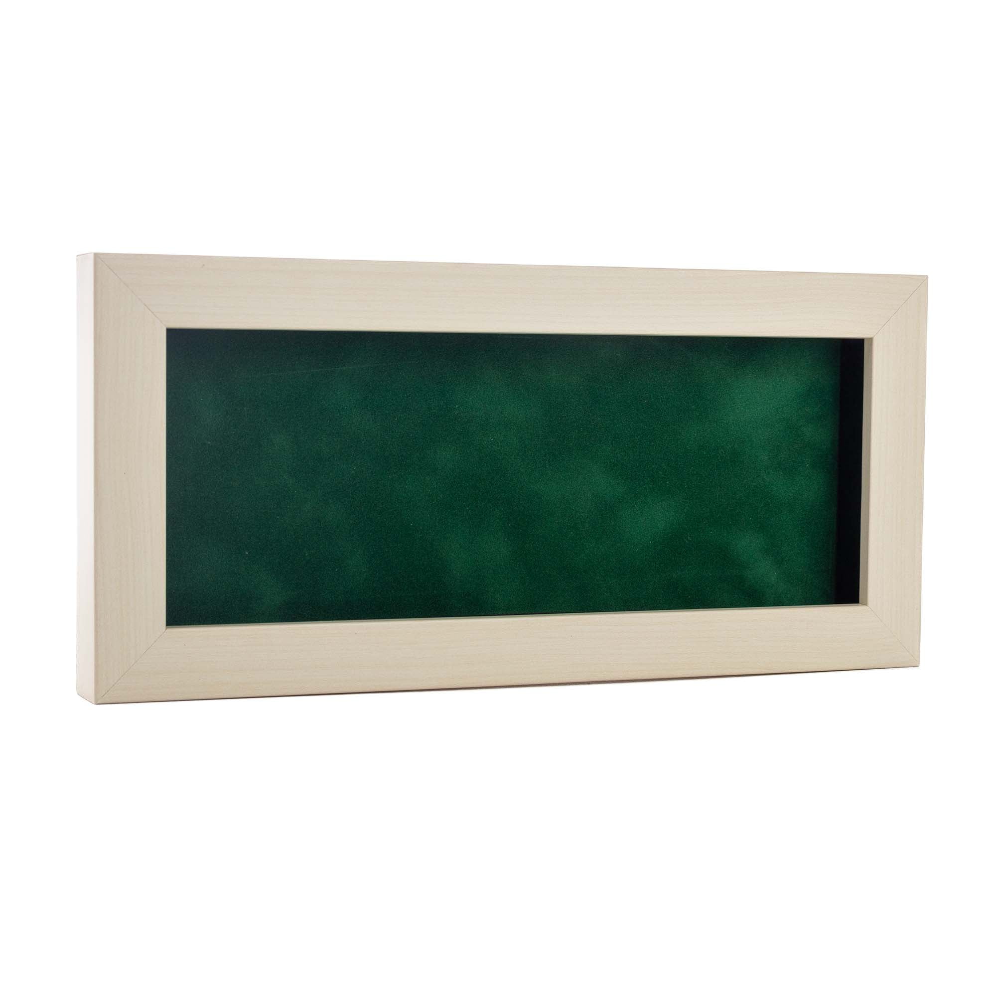 16x30 Shadow Box Frame White Washed Wood | With a 3/4" Usable Display ...