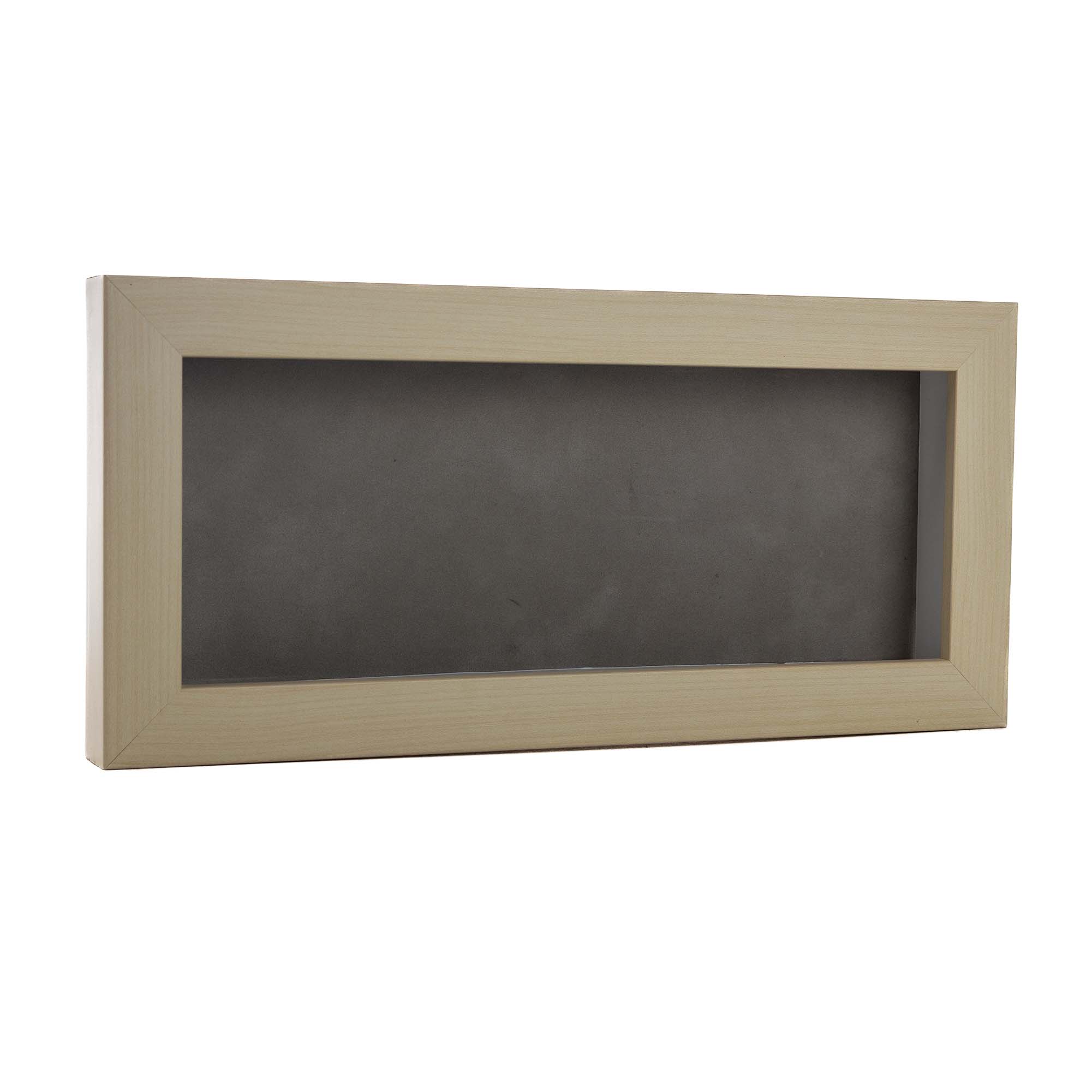 16x30 Shadow Box Frame White Washed Wood | With a 3/4" Usable Display ...