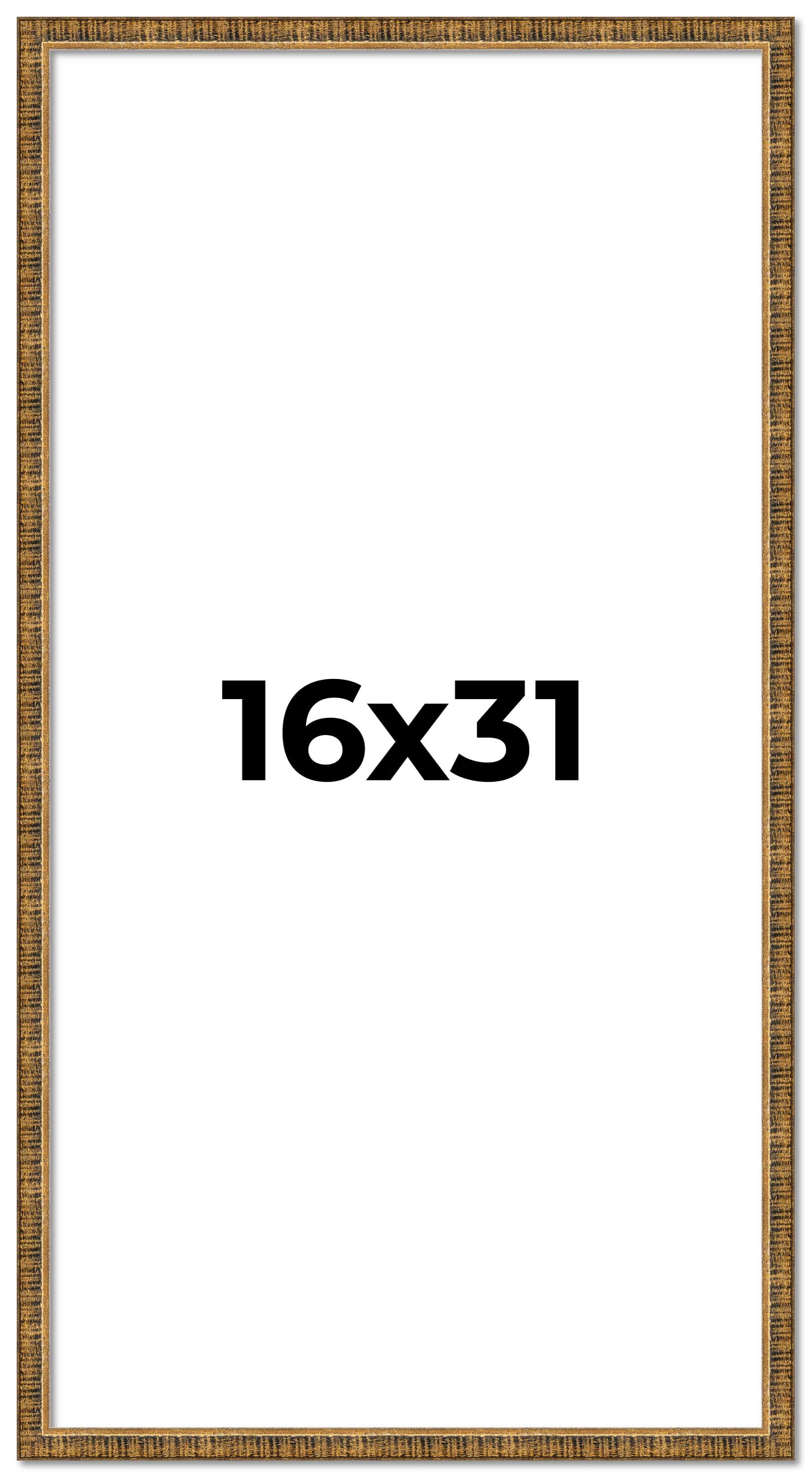 16x31 Frame Gold Kingsley Distressed Solid Wood Picture Frame Width 0. ...
