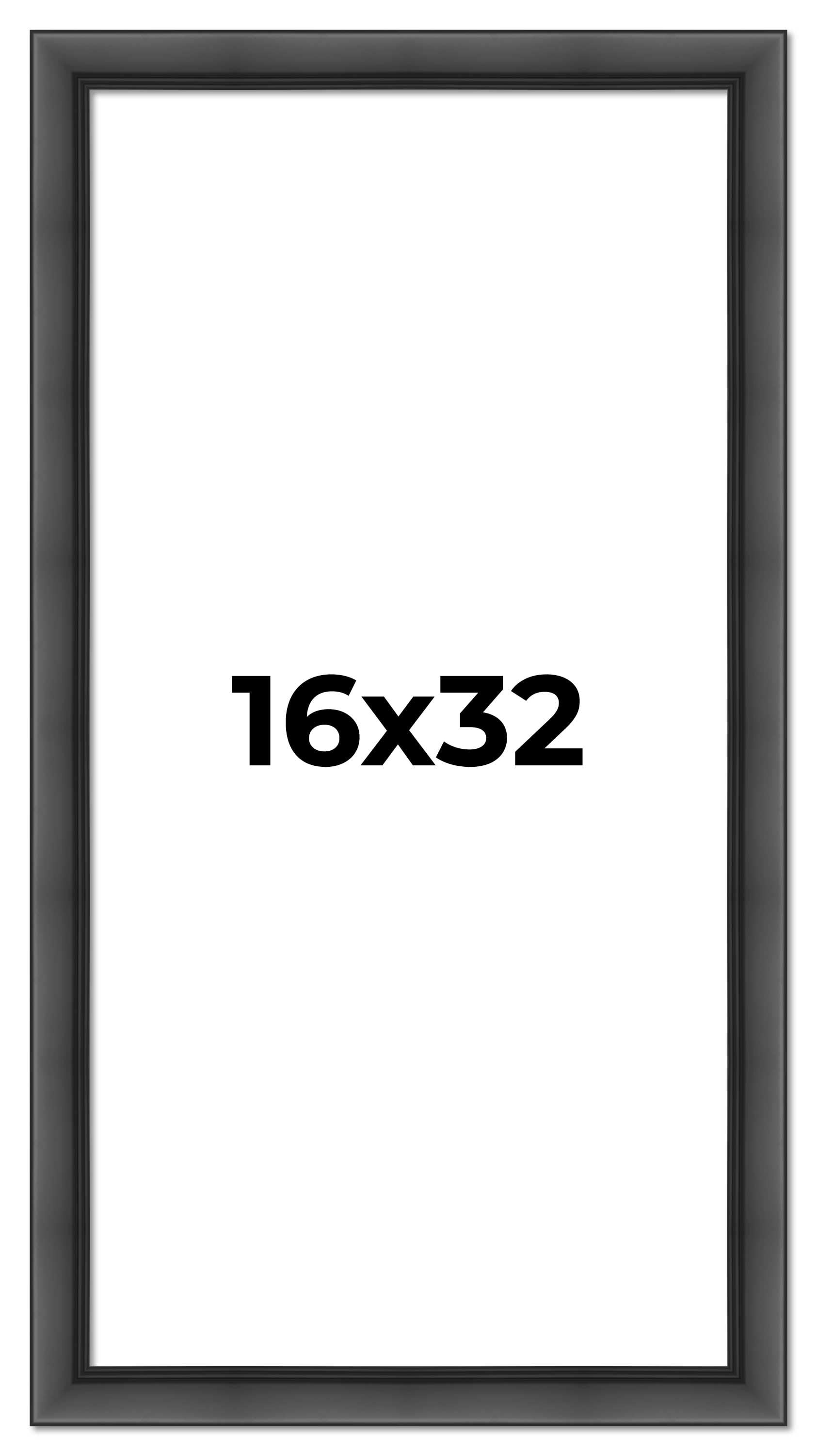 16x32 Frame Black Passaggi Solid Wood Picture Frame Width 1.5 Inches ...