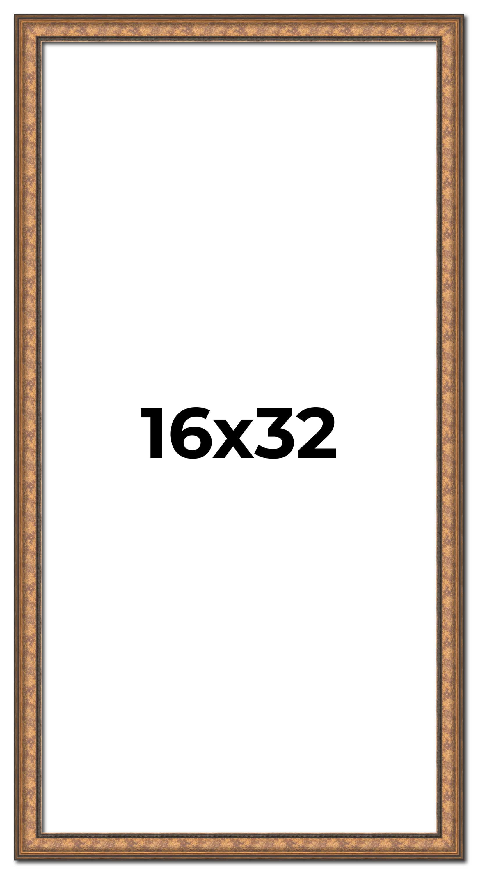 16x32 Frame Gold Real Wood Picture Frame Width 1.25 inches | Interior ...