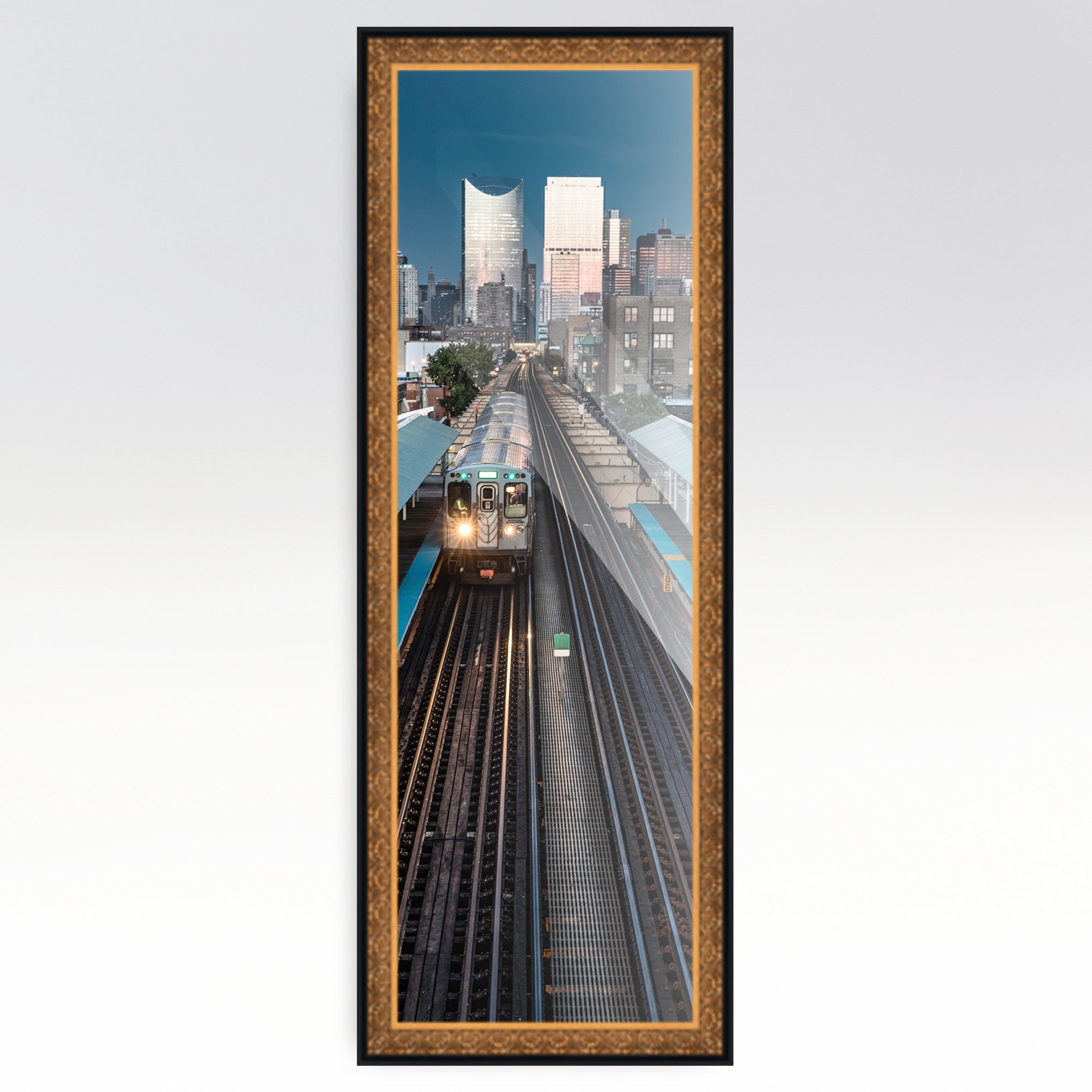 16x32 Frame Gold Real Wood Picture Frame Width 1.75 inches | Interior ...