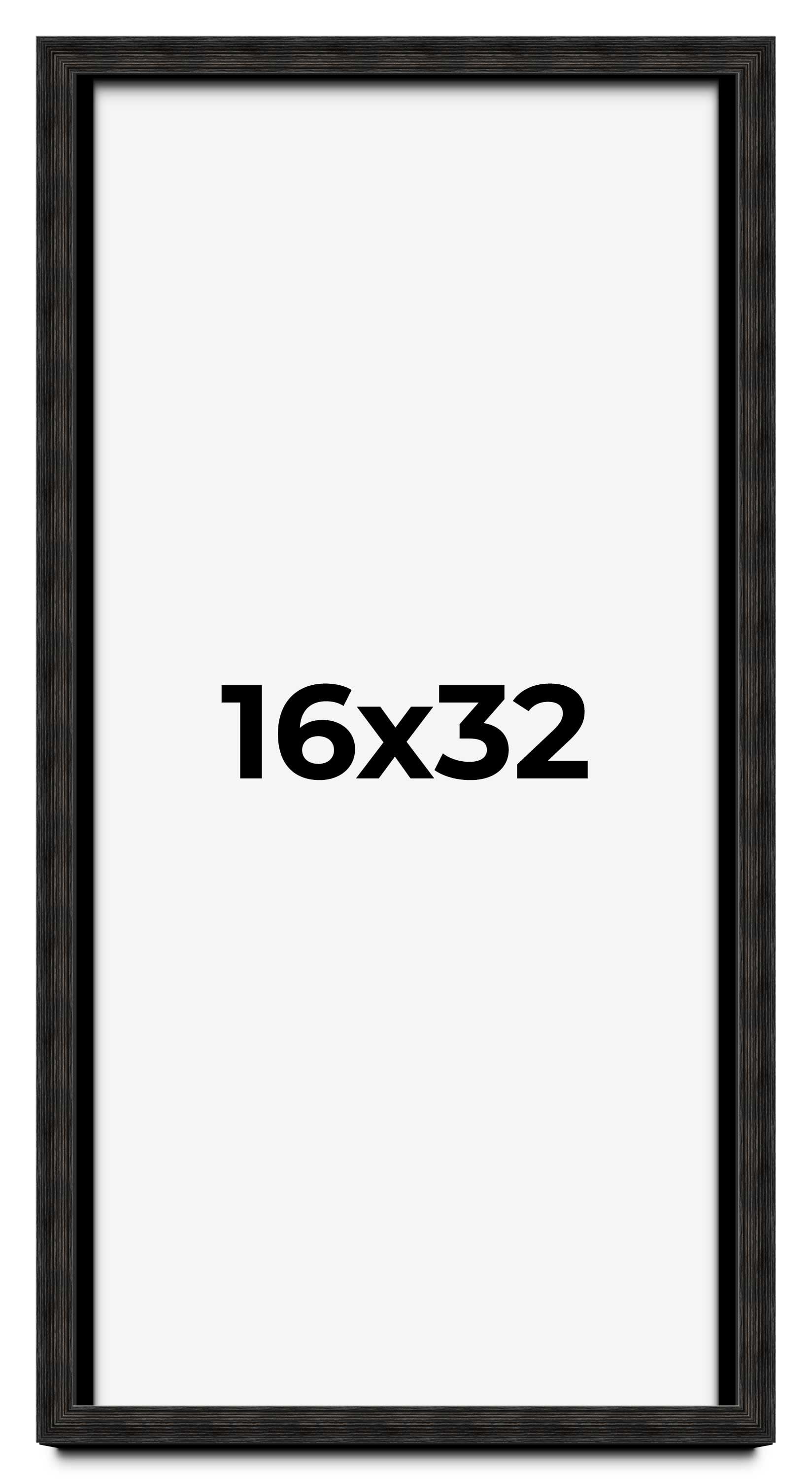 16x32 Shadow Box Black Rustic Barnwood Display Frame | 1.125 Inch Deep ...