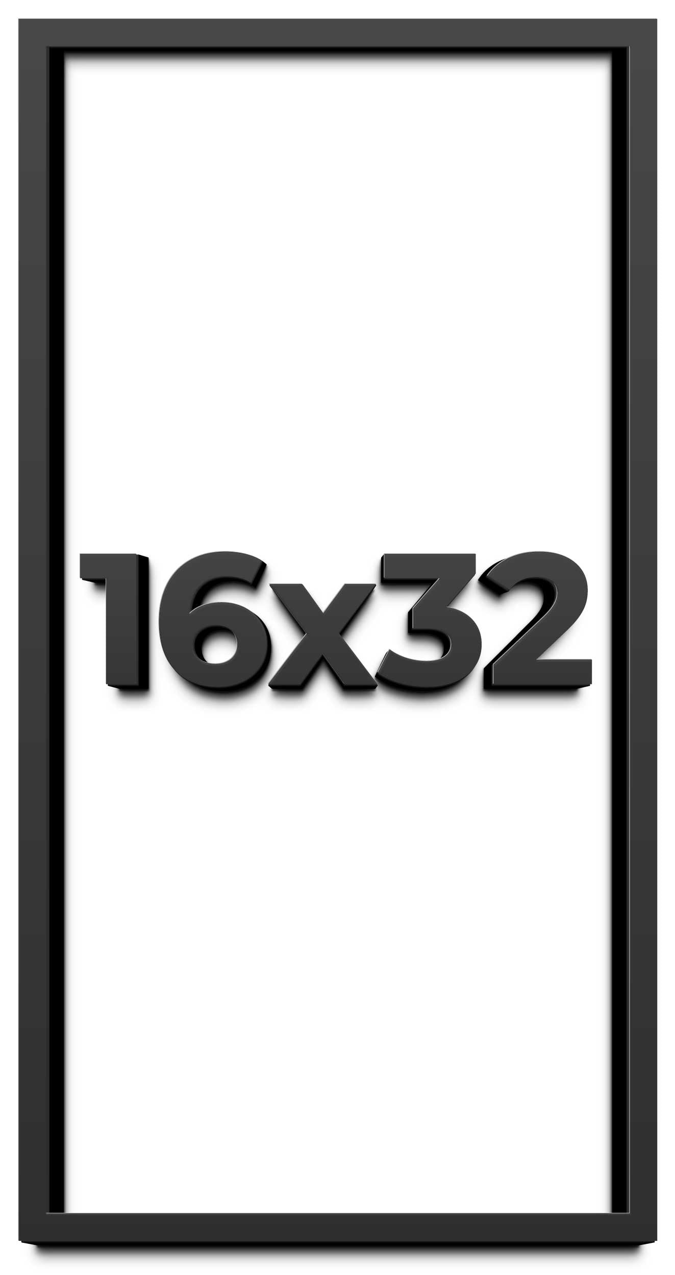 16x32 Shadow Box Frame Black | 2 Inches Deep Real Wood Contemporary ...