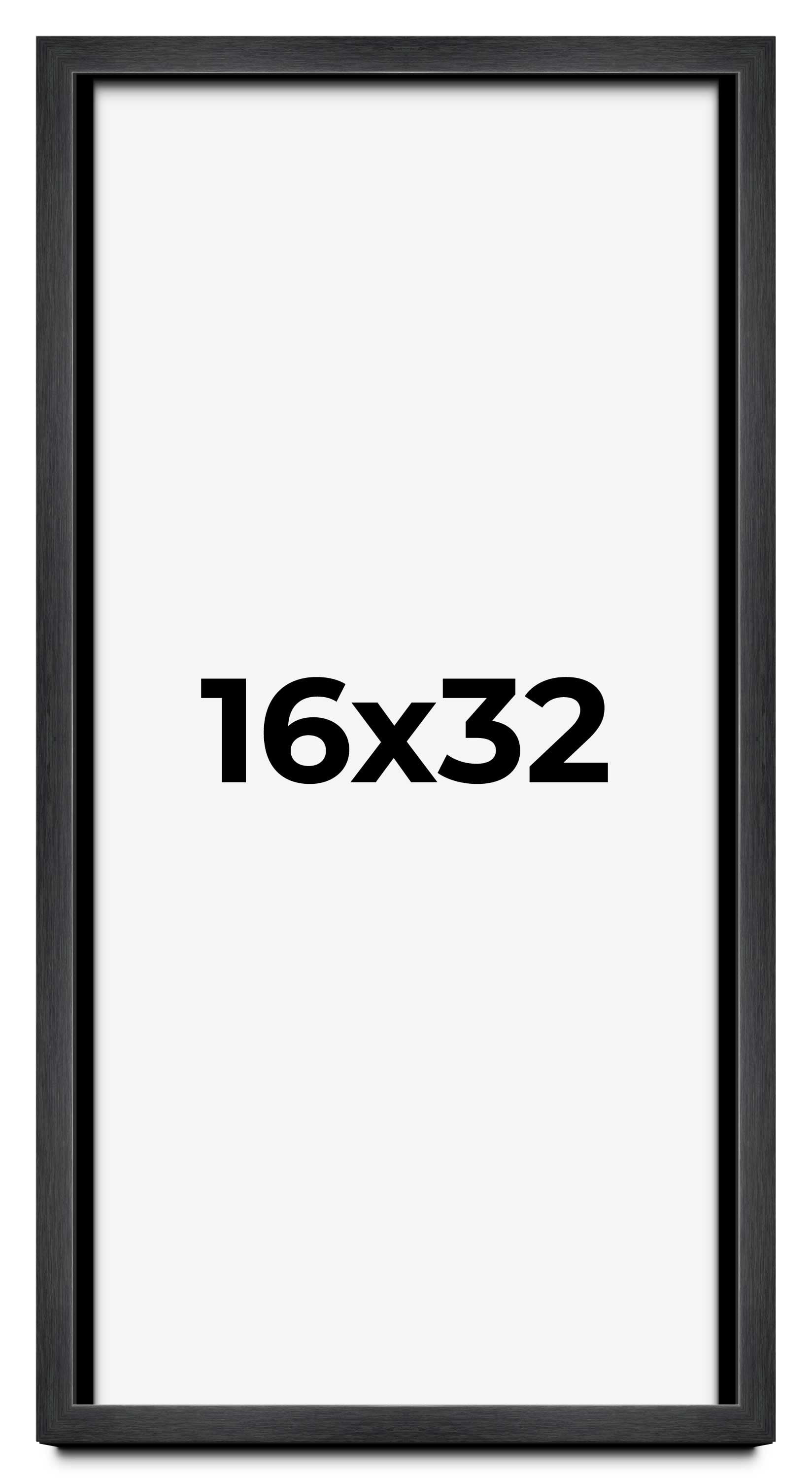 16x32 Shadow Box Frame Grey Charcoal Black | 0.875 Inches Deep | Solid ...