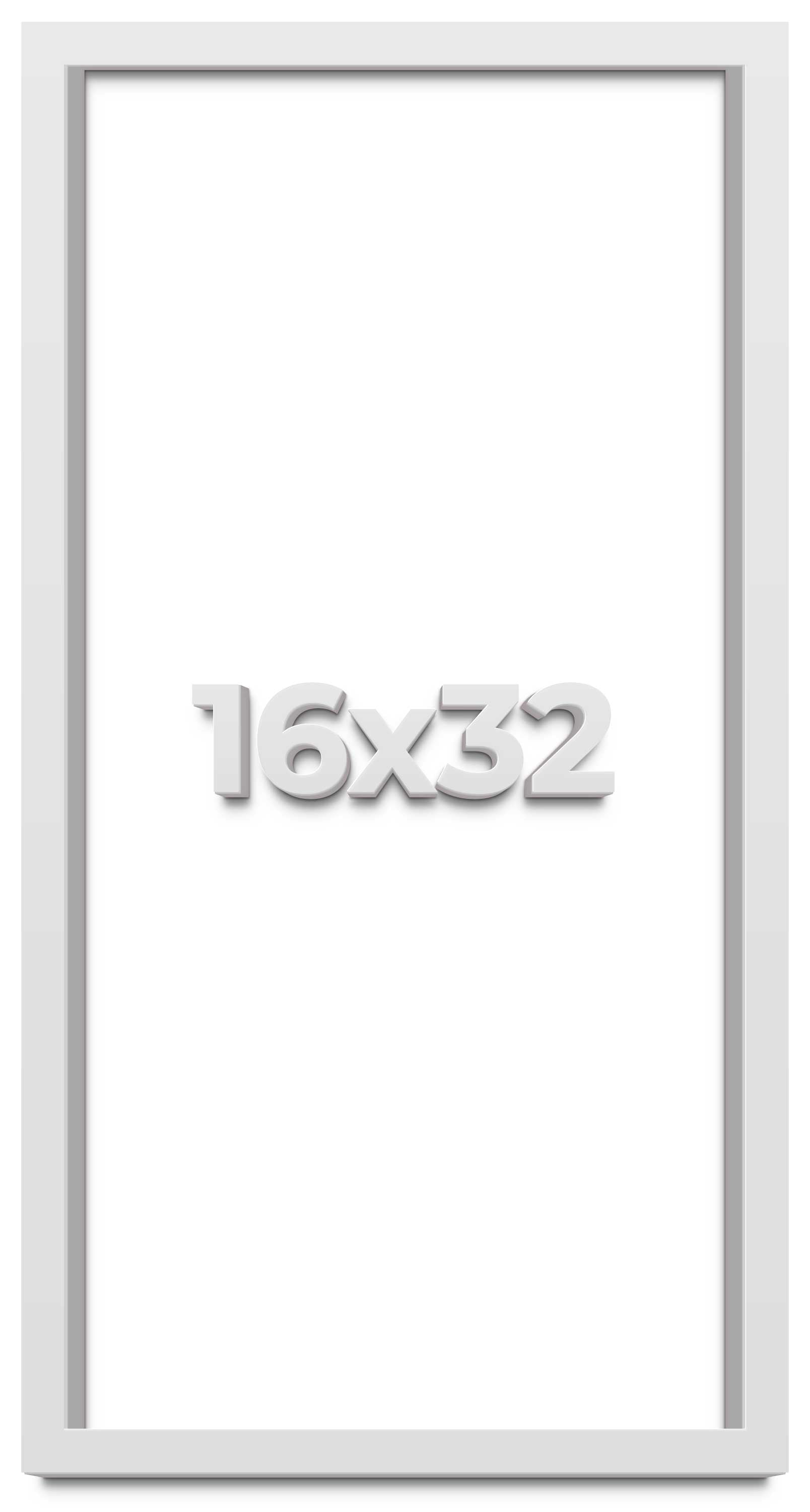 16x32 Shadow Box High Gloss White Display Frame | 1.625 Inches Deep | 1 ...