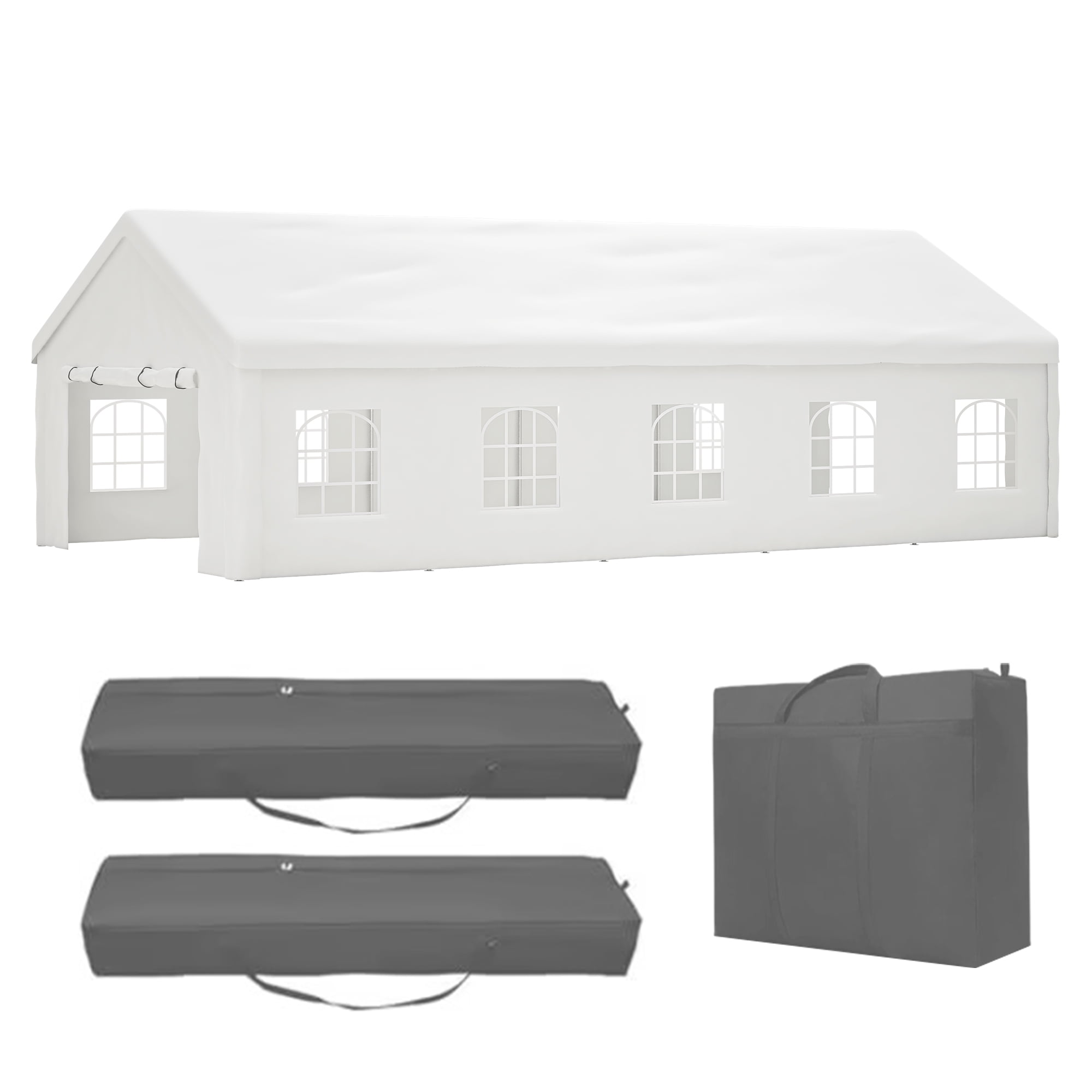 16x32FT Party Tent Heavy Duty, Large Wedding Event Shelters with 3 ...