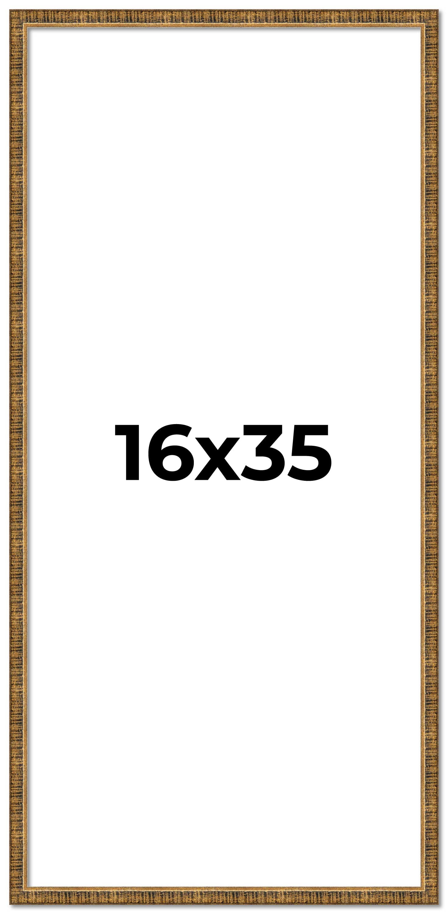 16x35 Frame Gold Kingsley Distressed Solid Wood Picture Frame Width 0. ...