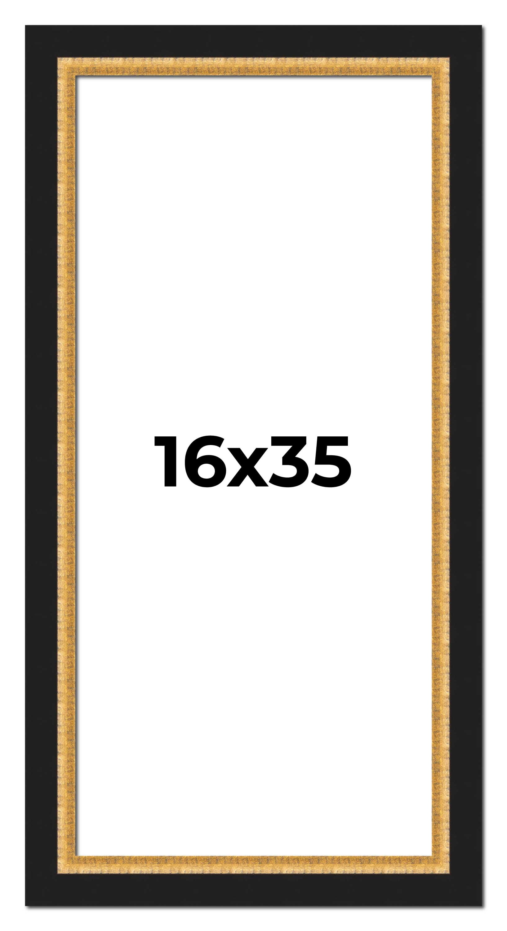 16x35 Frame Gold Real Wood Picture Frame Width 2.25 Inches | Interior ...