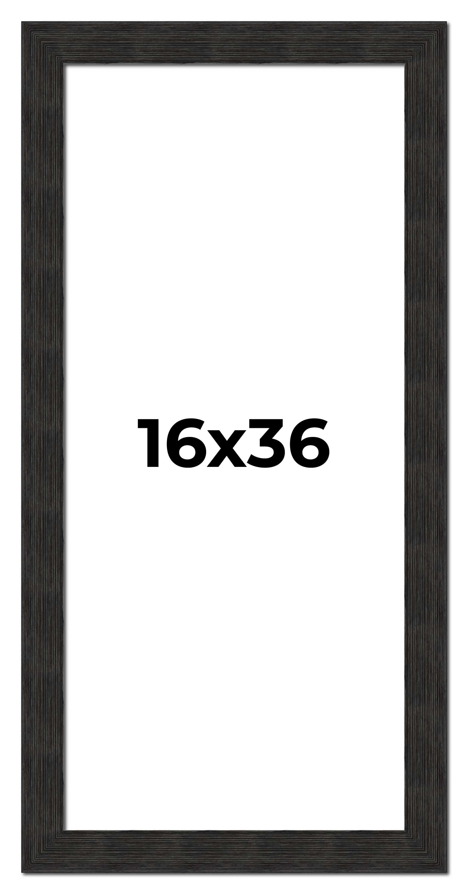 16x36 Contemporary Black Picture Frame - UV Acrylic, Foam Board Backing ...