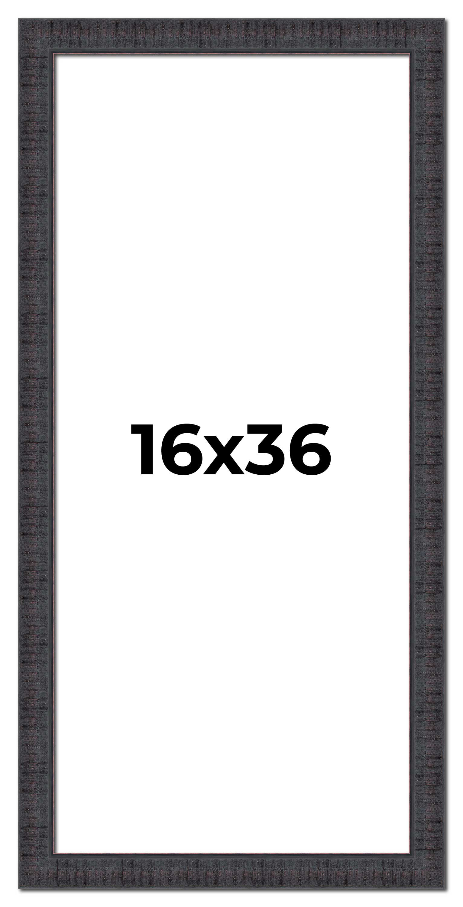 16x36 Frame Brown Rustic Solid Wood Picture Frame 1.5 Inches Wide ...