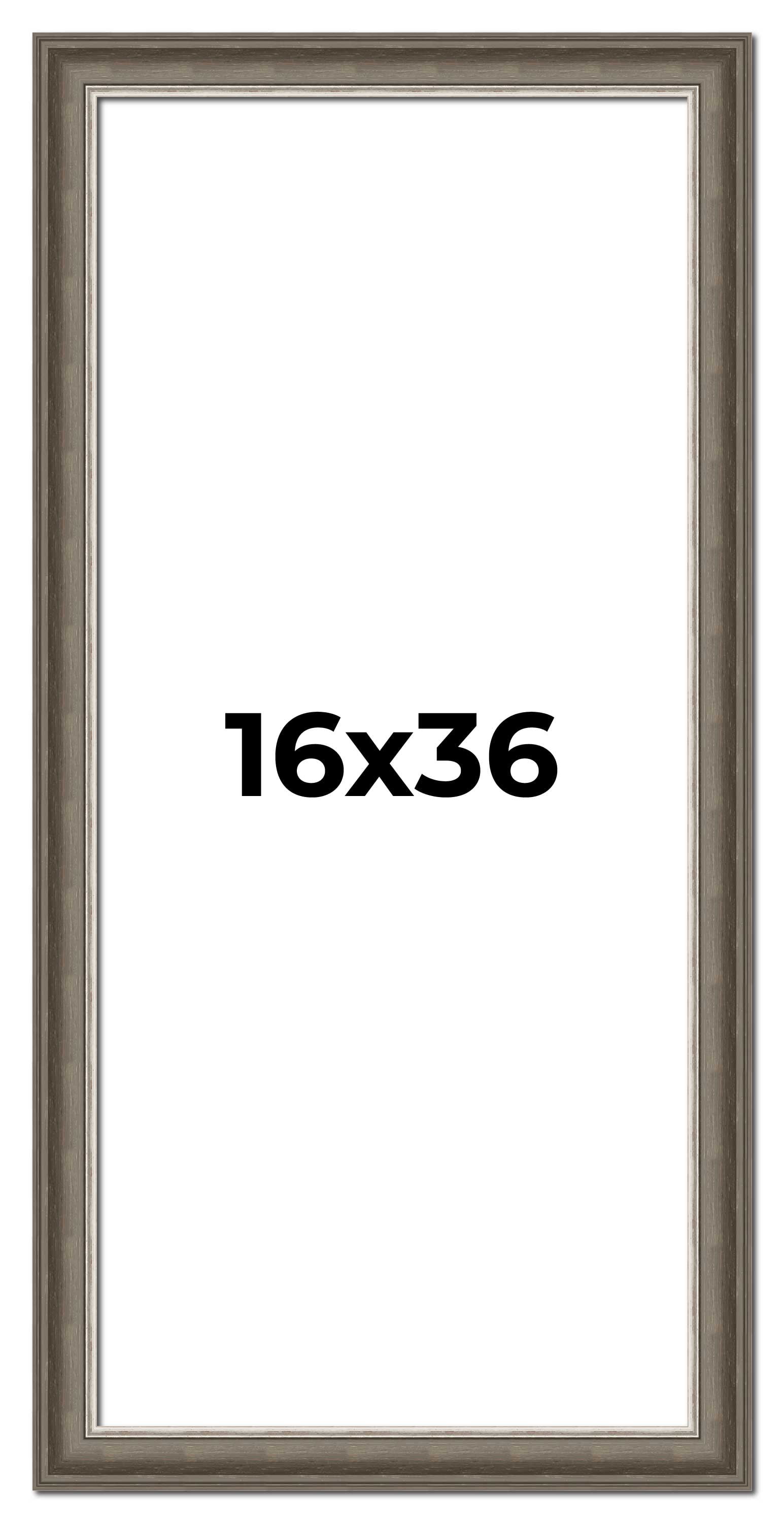 16x36 Frame Brown Solid Wood Picture Frame | 1.75 Inch Moulding Width ...