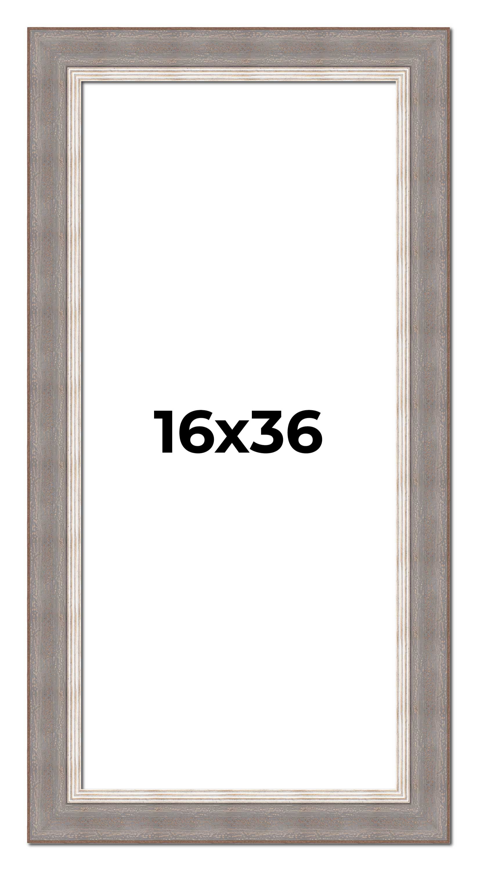 16x36 Frame Grey Real Wood Picture Frame Width 2.75 Inches | Interior ...