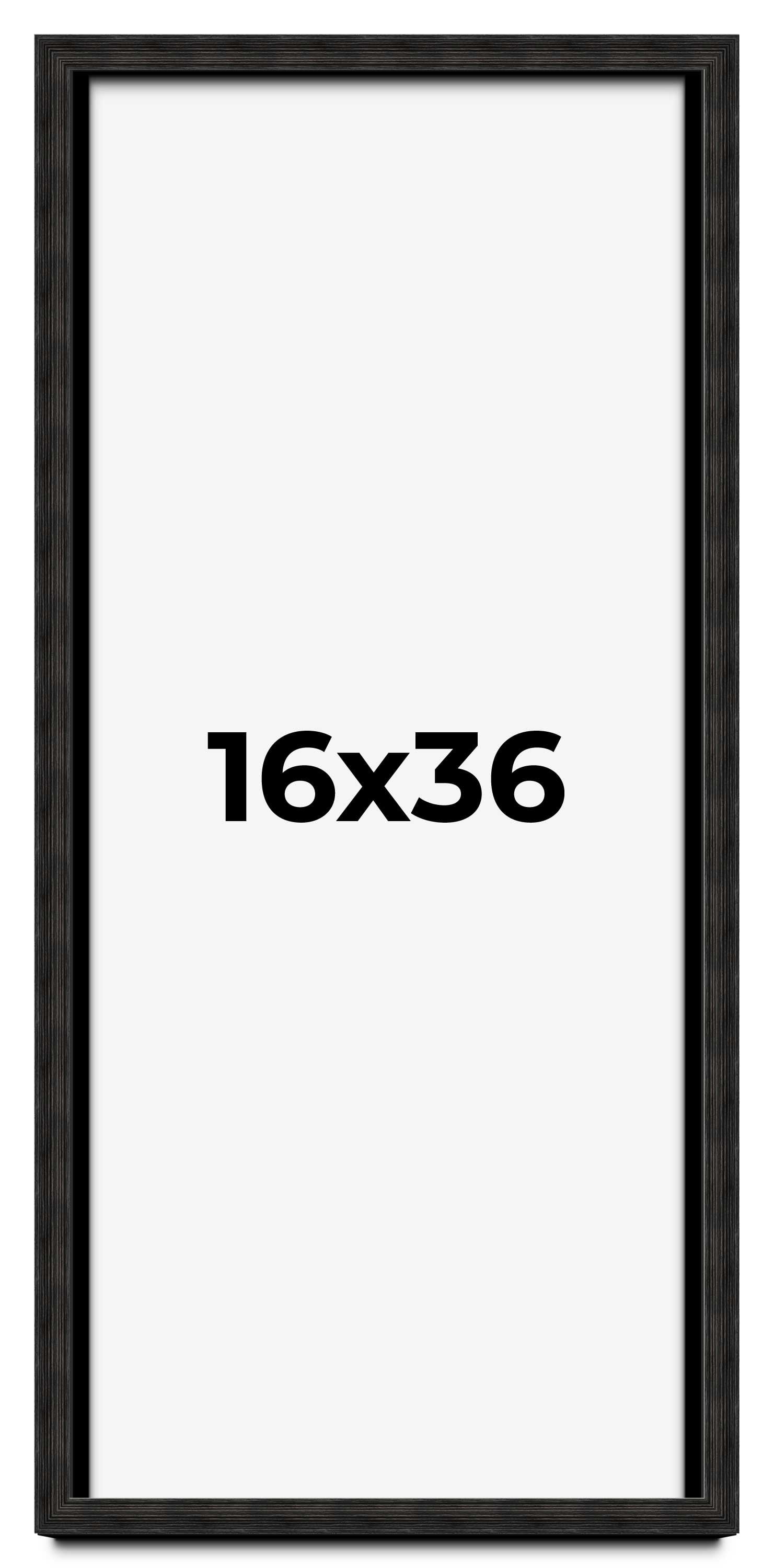 16x36 Shadow Box Black Rustic Barnwood Display Frame | 1.125 Inch Deep ...