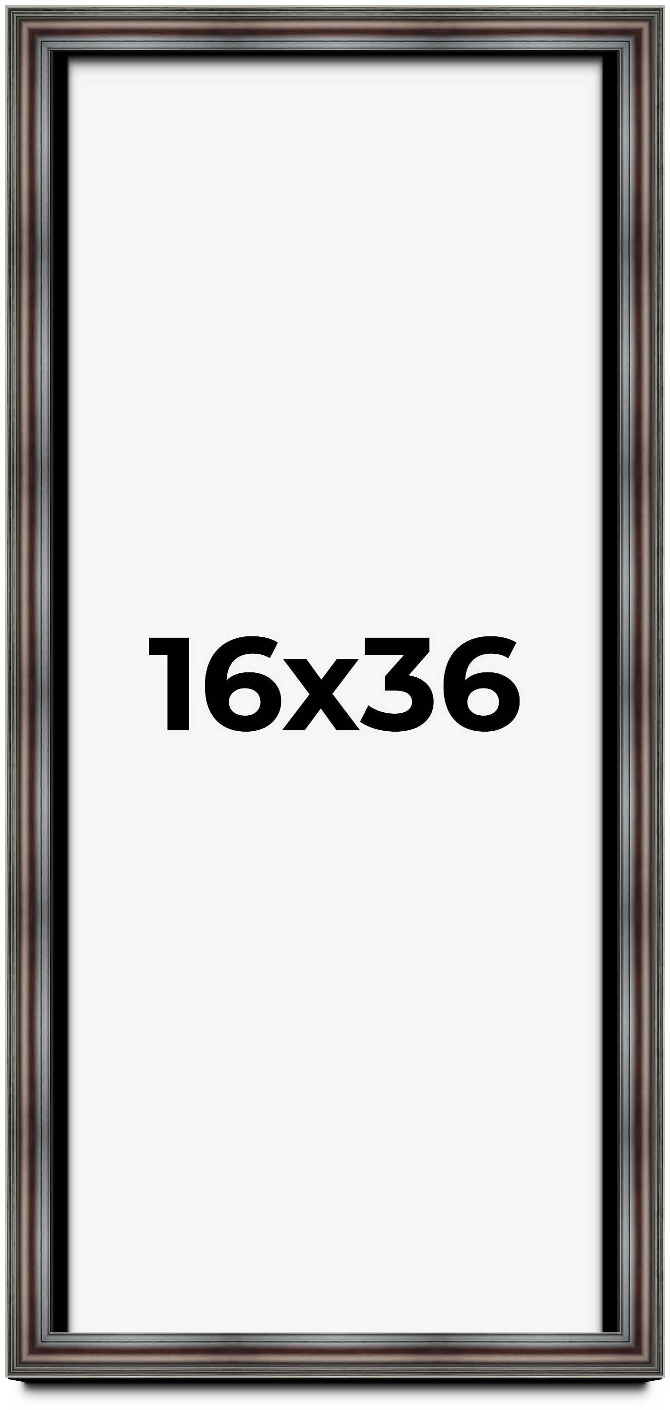 16x36 Shadow Box Frame Brown Cherry | 2.625 Inches Deep Pine Wood ...