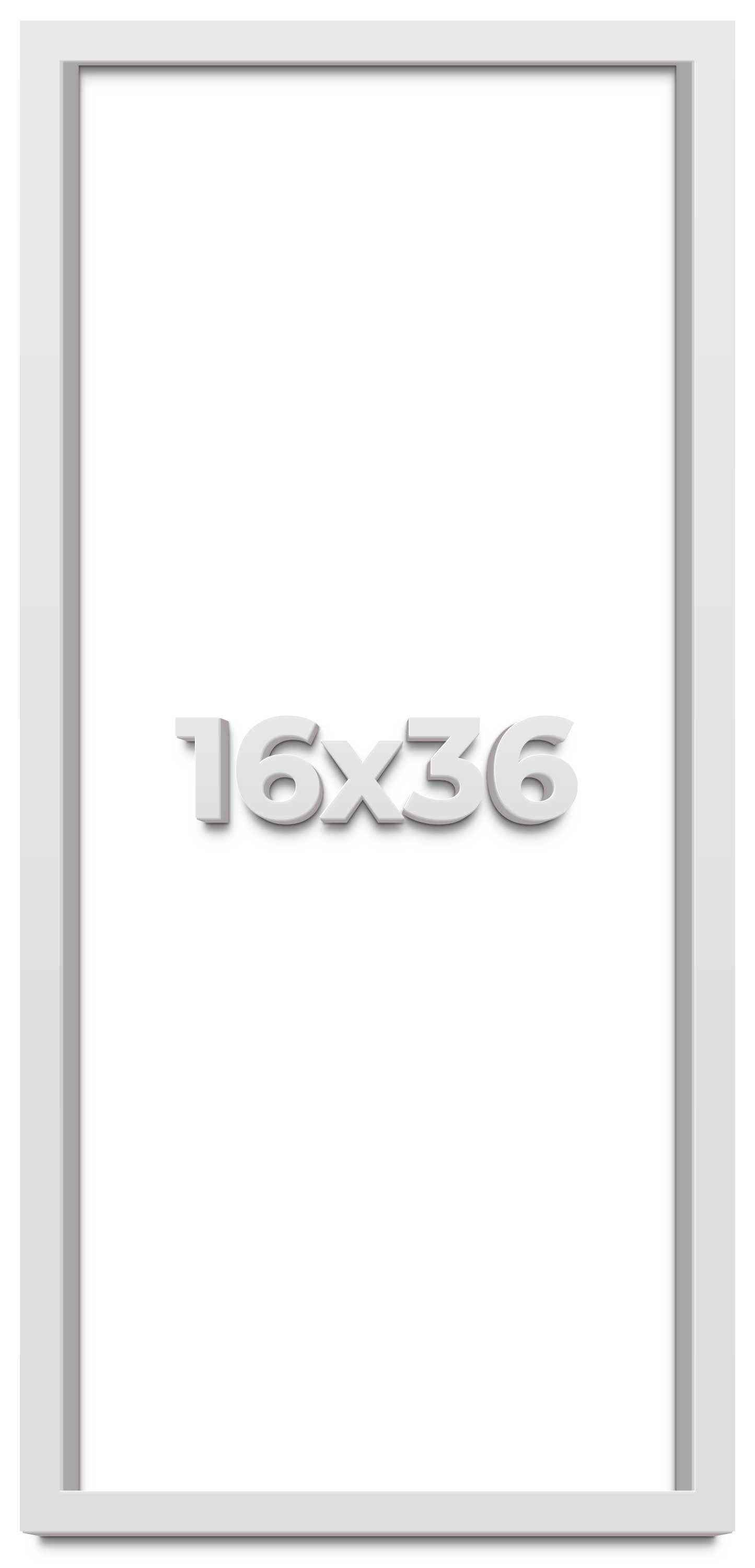 16x36 Shadow Box High Gloss White Display Frame | 1.625 Inches Deep | 1 ...