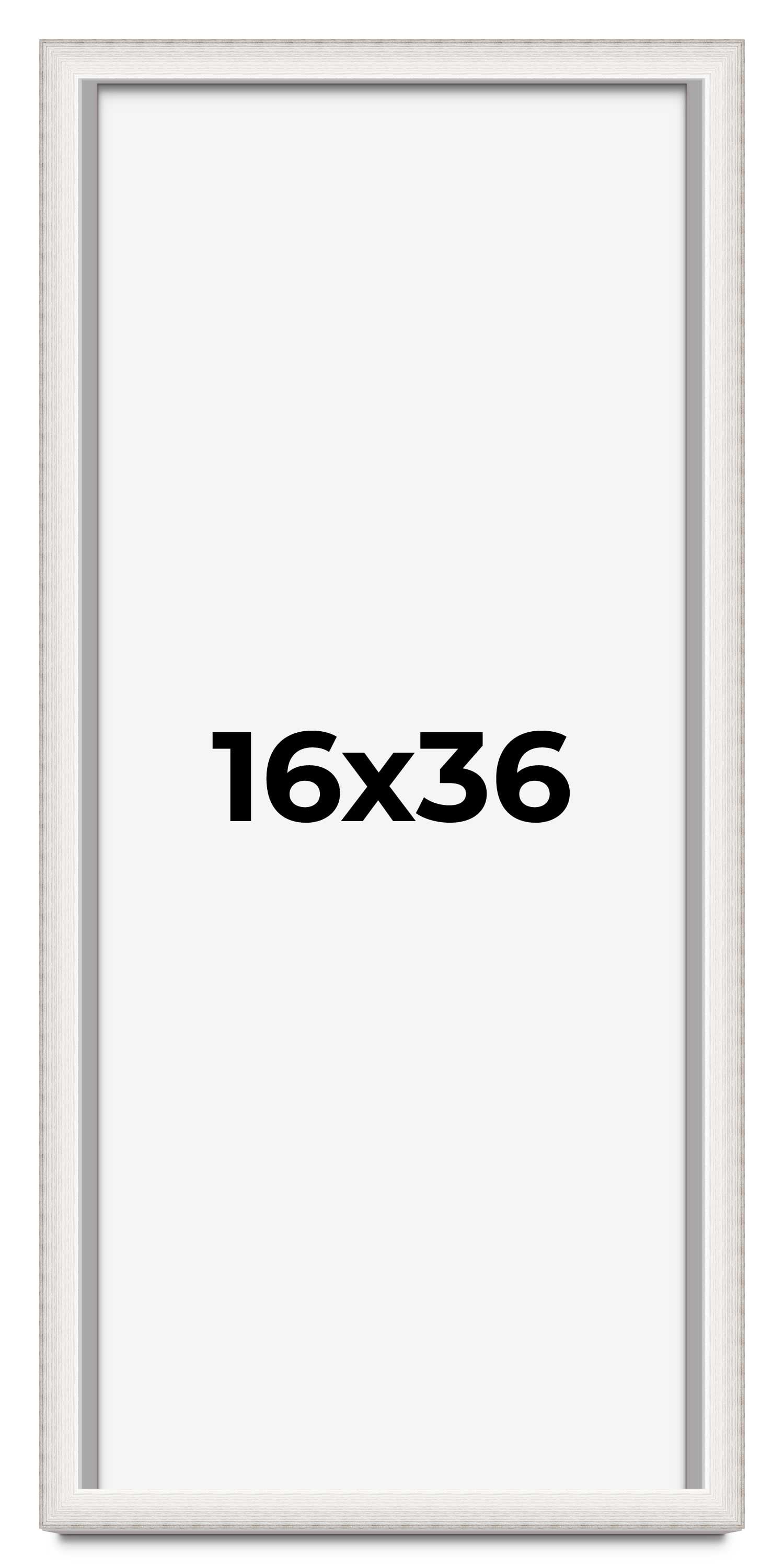 16x36 Shadow Box Silver Brushed Striped Display Frame | 1.625 Inches ...