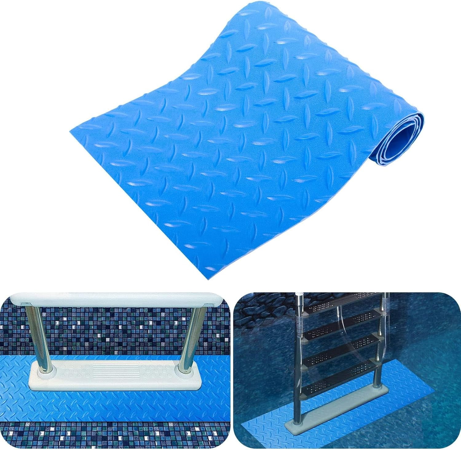 16x36 inches Swimming Pool Ladder Mat Protective Swimming Pool Step Pad ...