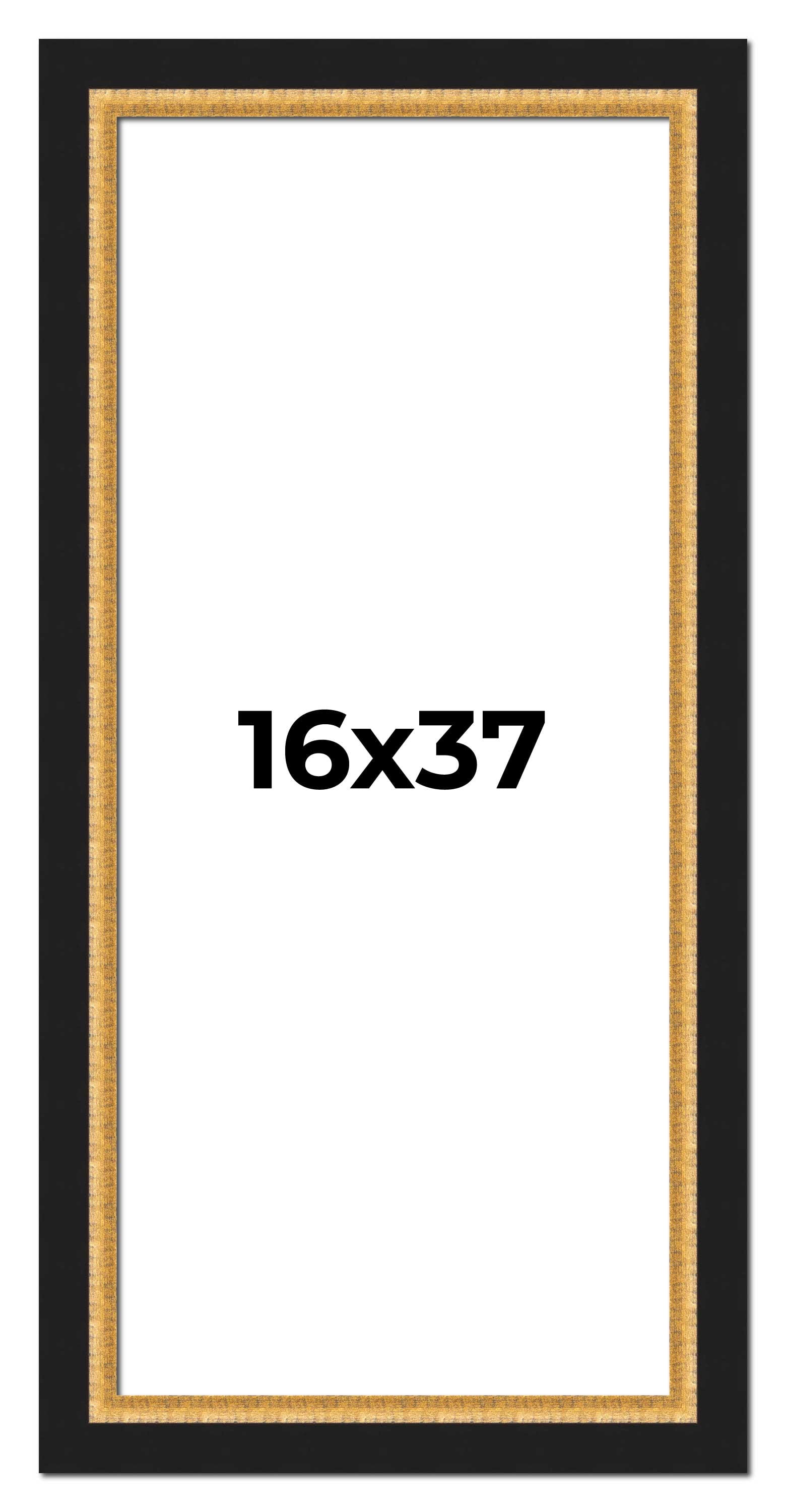 16x37 Frame Gold Real Wood Picture Frame Width 2.25 Inches | Interior ...