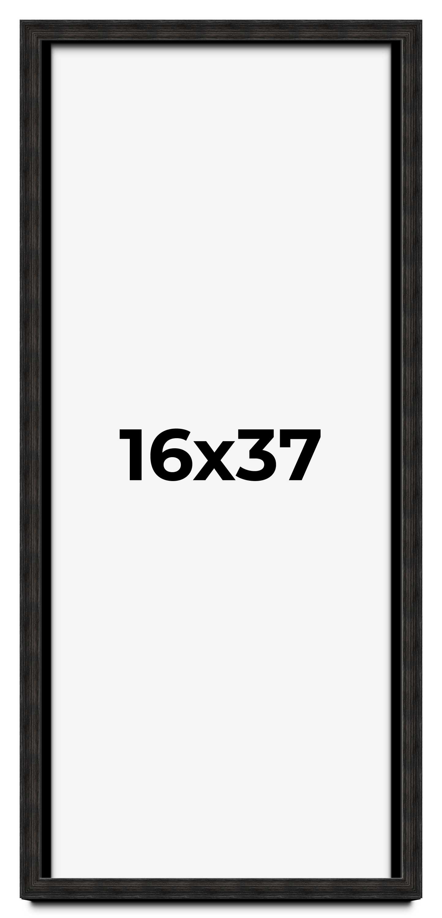 16x37 Shadow Box Black Rustic Barnwood Display Frame | 1.125 Inch Deep ...