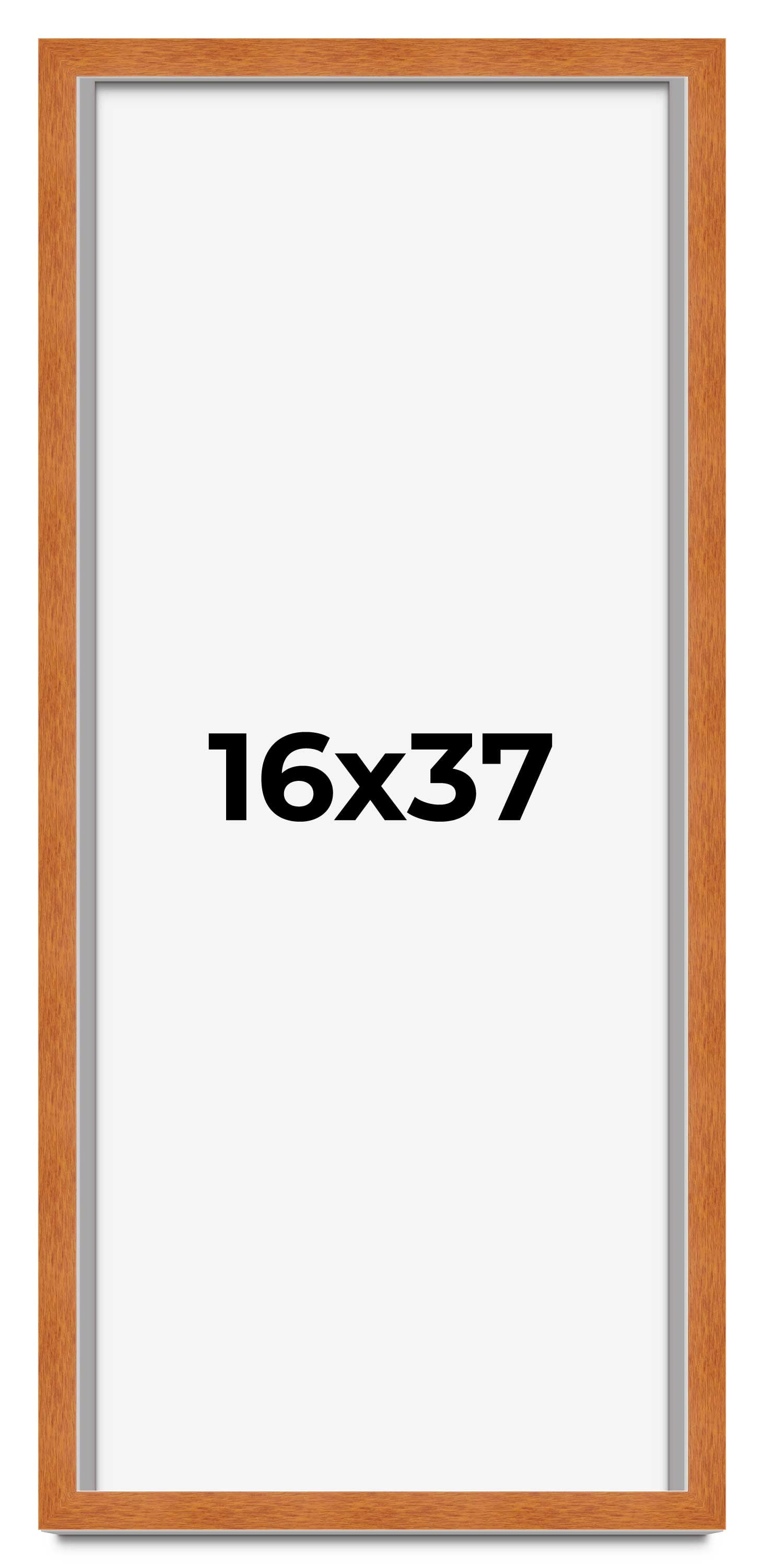 16x37 Shadow Box Frame Brown | 0.875 Inches Deep Real Wood Contemporary ...