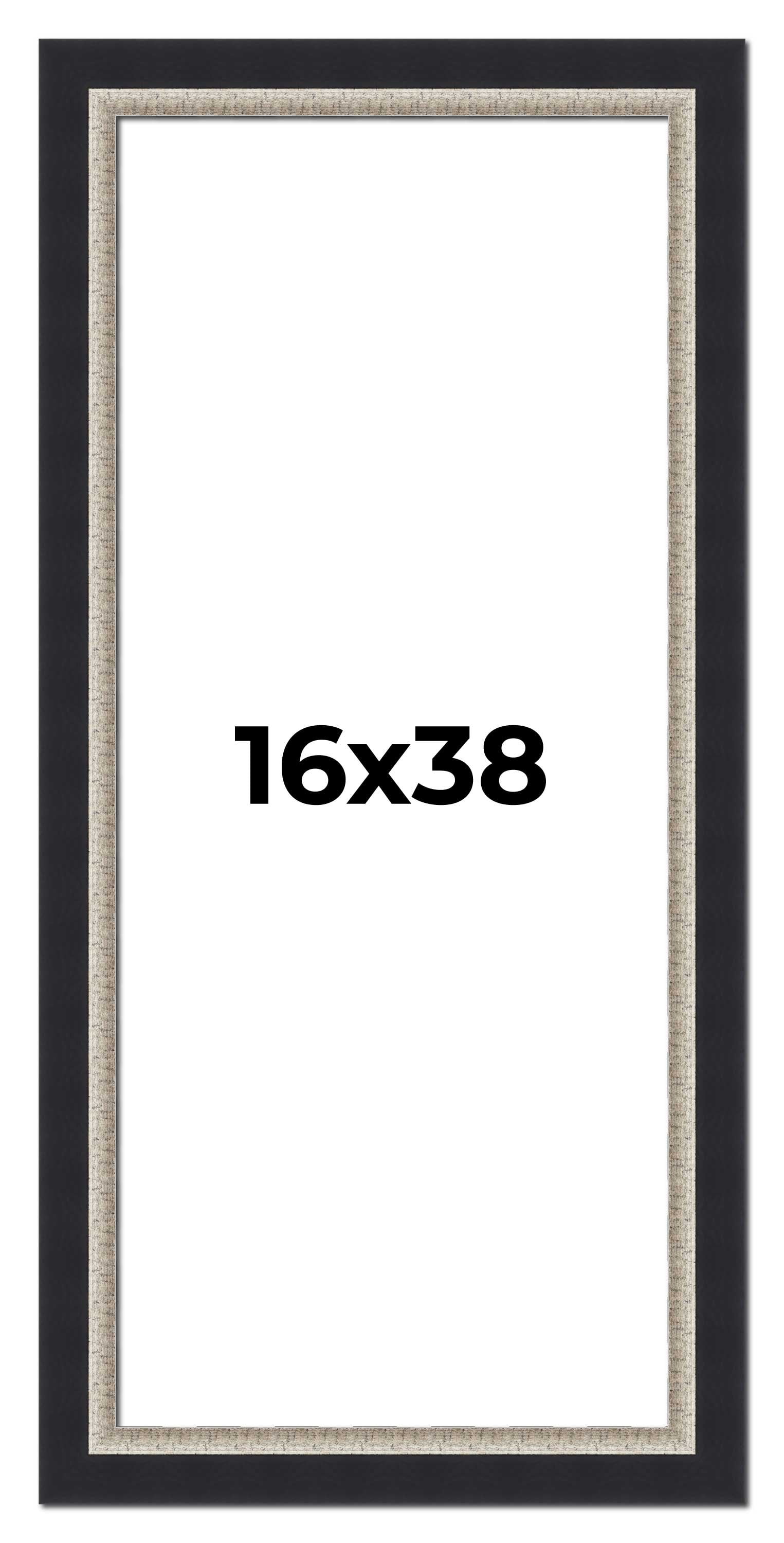 16x38 Frame Black Real Wood Picture Frame Width 2.25 Inches | Interior ...