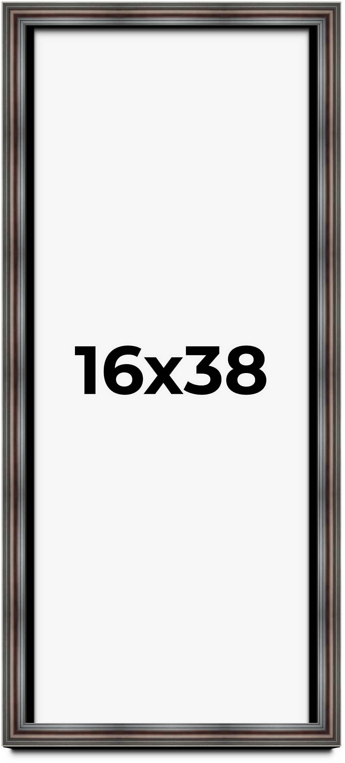 16x38 Shadow Box Frame Brown Cherry | 2.625 Inches Deep Pine Wood ...