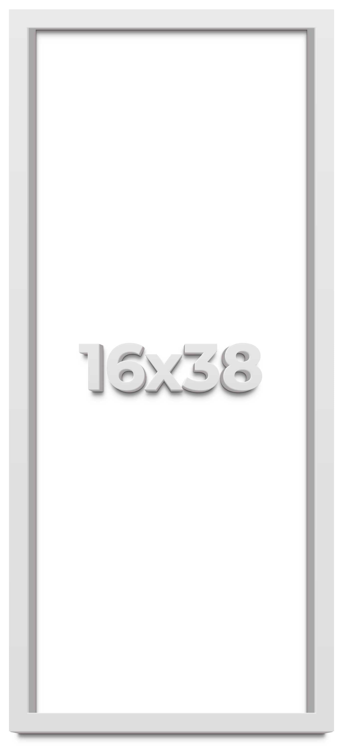 16x38 Shadow Box High Gloss White Display Frame | 1.625 Inches Deep | 1 ...