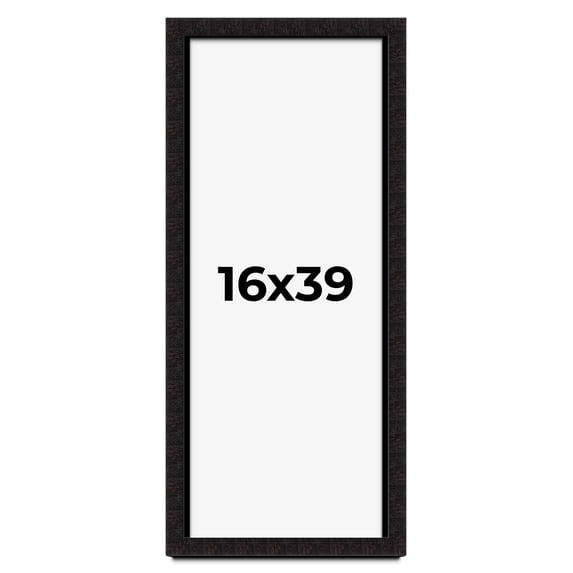 16x39 Shadow Box Black Solid Wood Display Picture Frame | 1 Inch Rabbet ...