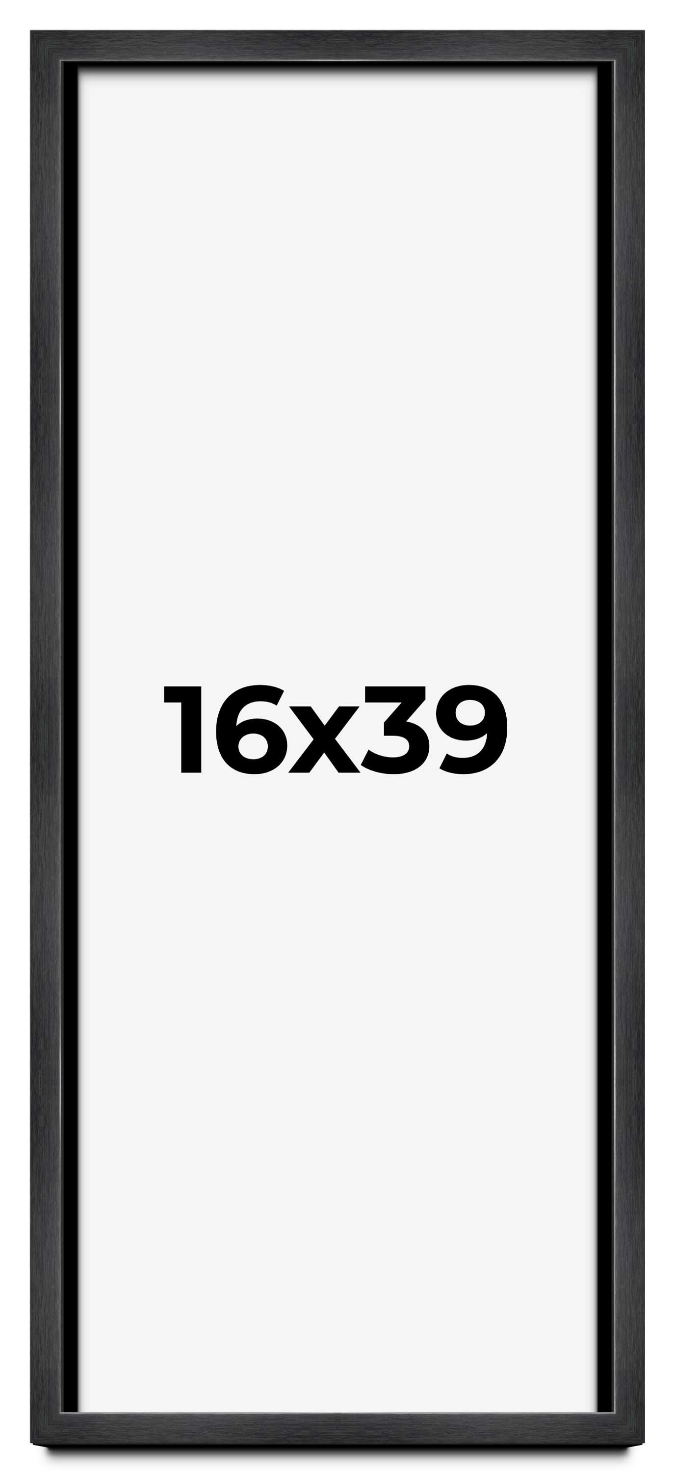 16x39 Shadow Box Frame Grey Charcoal Black | 0.875 Inches Deep | Solid ...