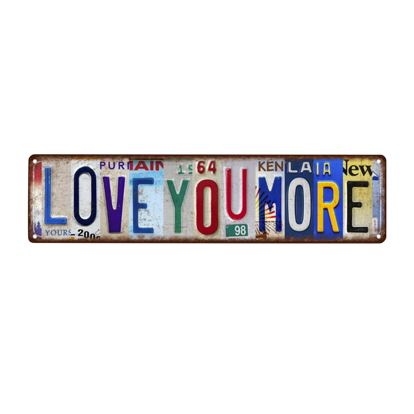 16x4 Inch Vintage Love You More Metal Tin Sign Rustic Street Sign Wall ...