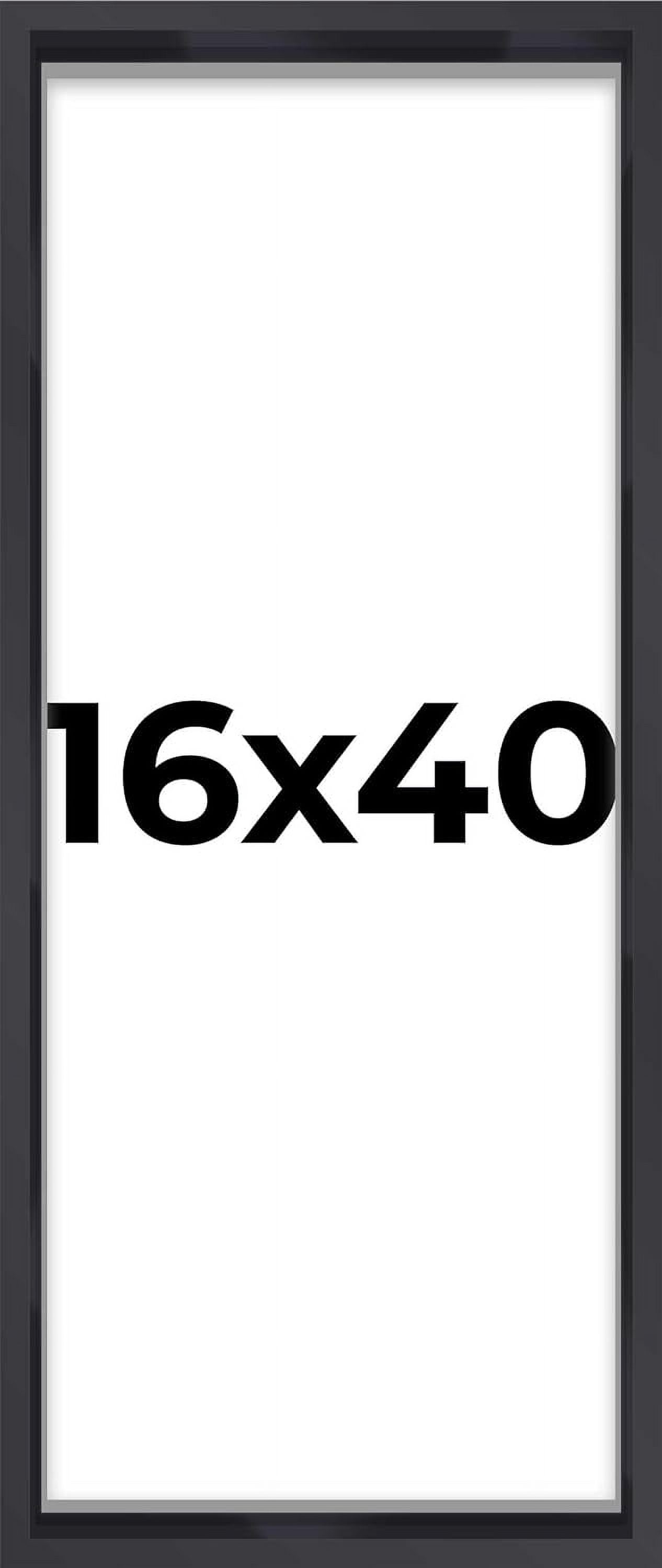 16x40 Shadow Box Frame Contemporary Black | 3/4" Depth of Usable Space ...