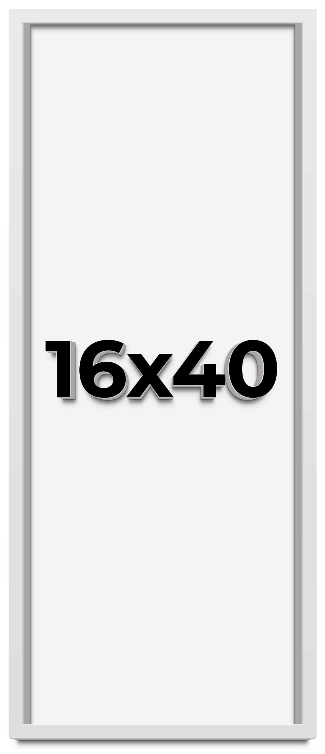 Large Size 16x40 White Wood Shadow Box Frame | 1 inches Deep | UV ...