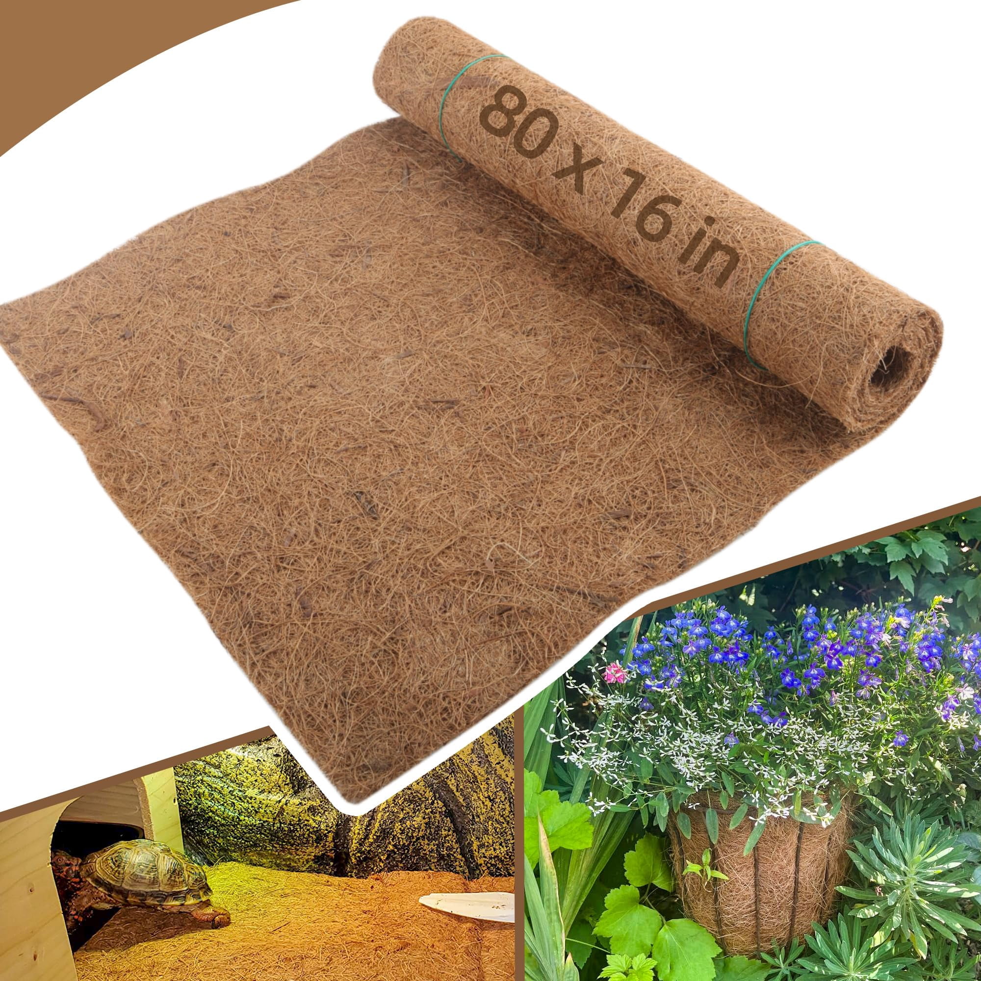 16x40 inch -Natural Coconut Fiber Mat for Hanging Baskets Planter ...