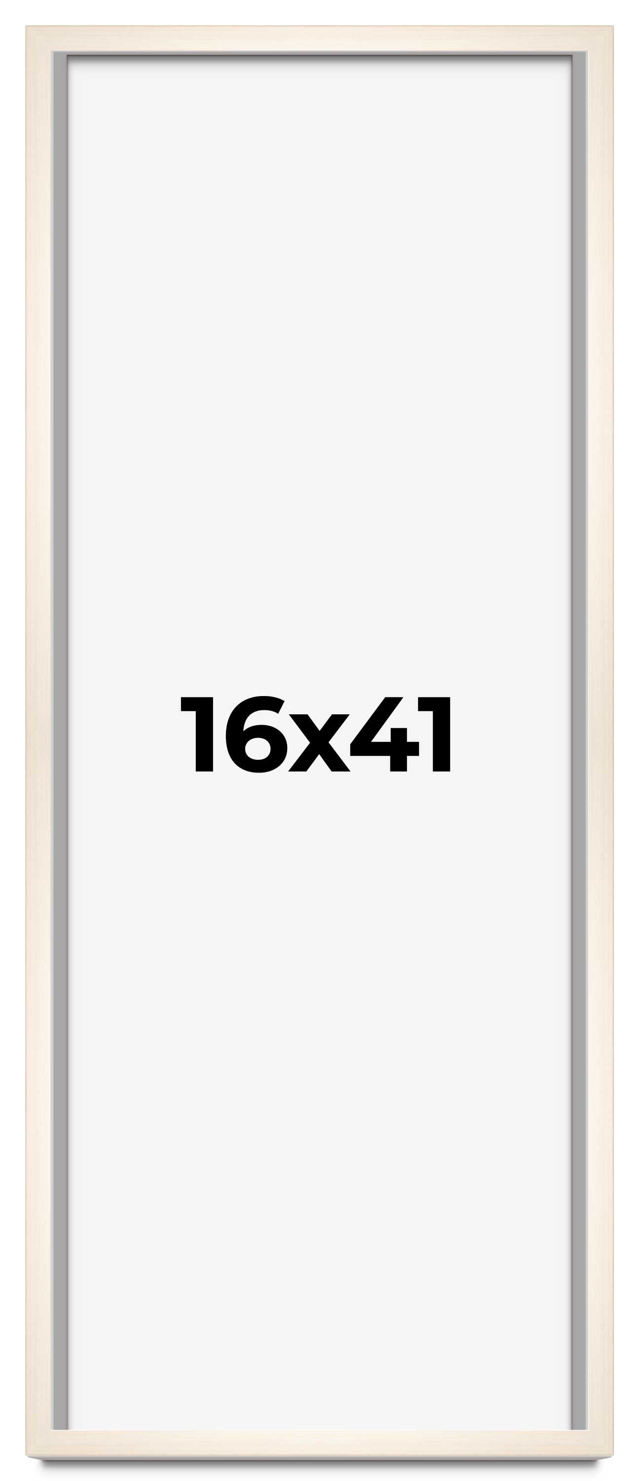 16x41 Frame White Wash Solid Wood Picture Frame | 0.8125 Inch Moulding ...