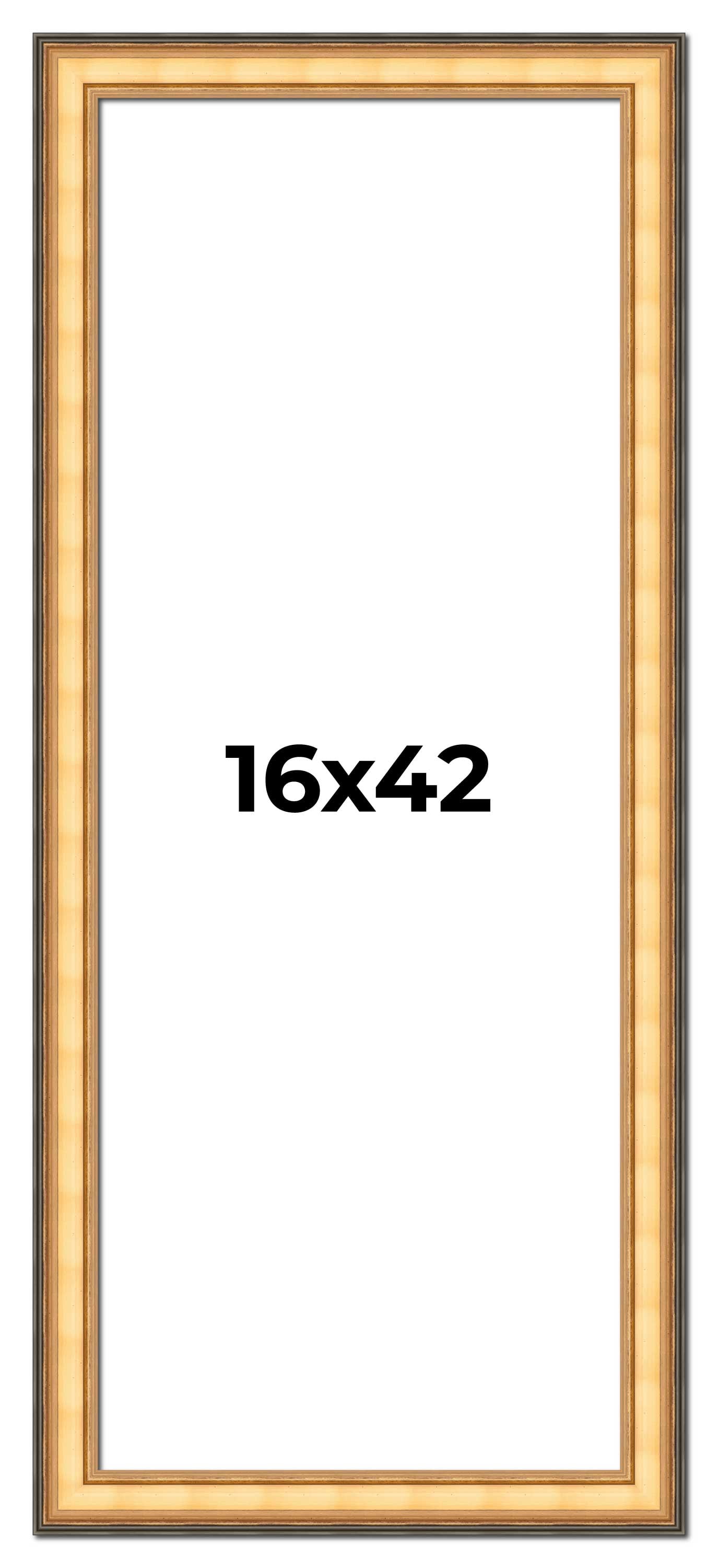 16x42 Frame Gold Plein Aire Solid Wood Picture Frame Width 2 Inches ...
